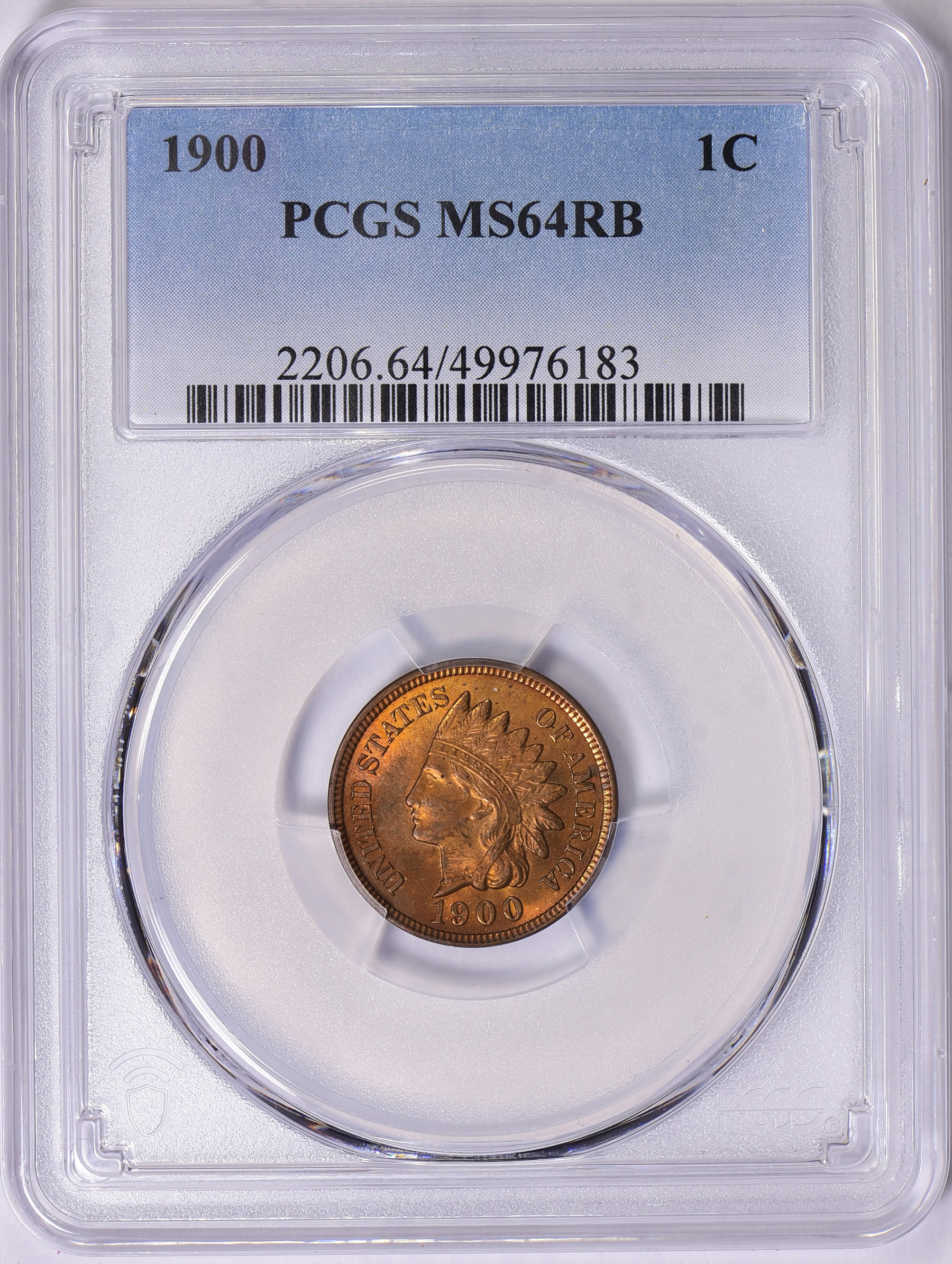 1900 Indian Cent PCGS MS-64 RB (Item 1645222) | GreatCollections Coin Auctions