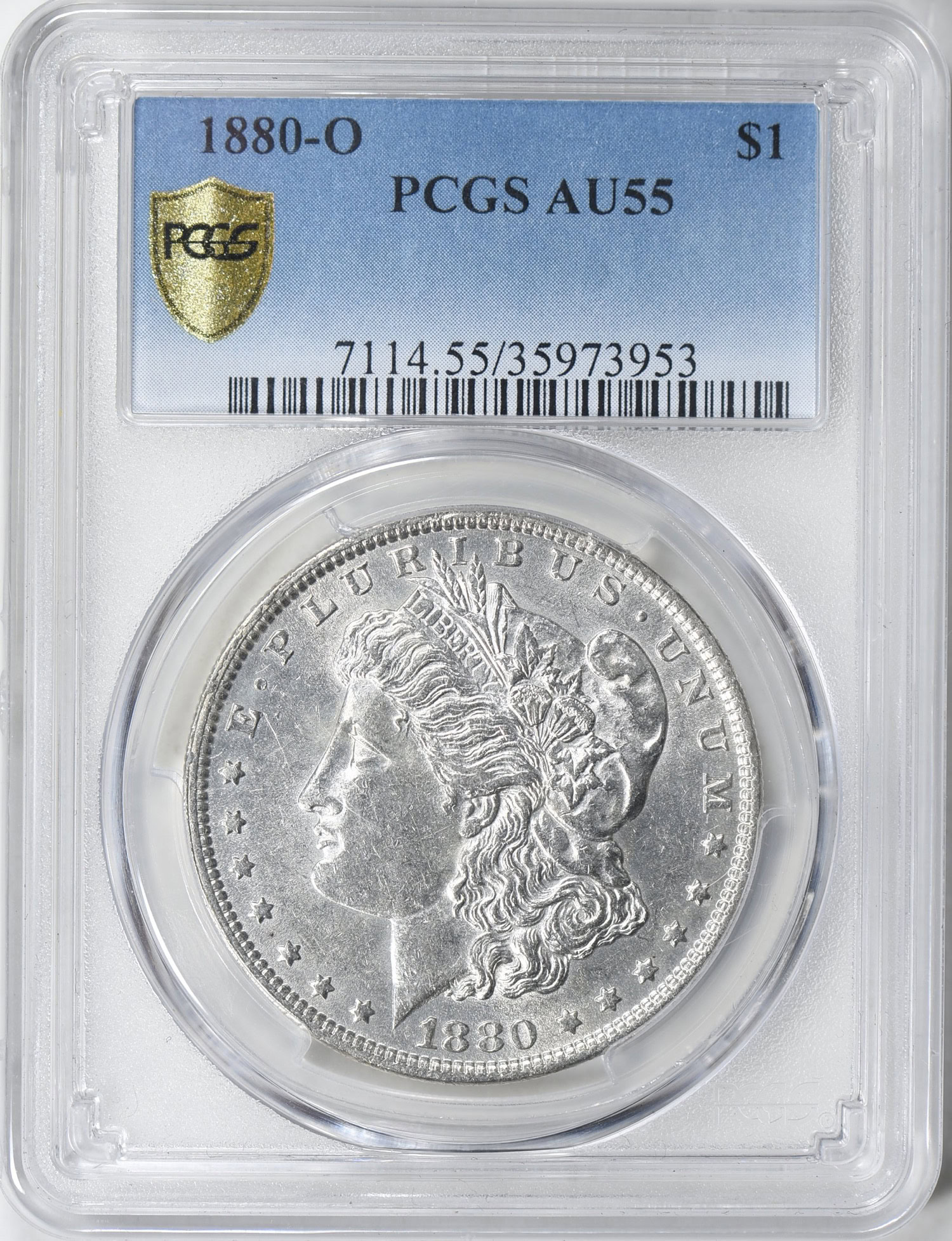 1880-O Morgan Silver Dollar PCGS AU-55 (Item 1645275) | GreatCollections Coin Auctions