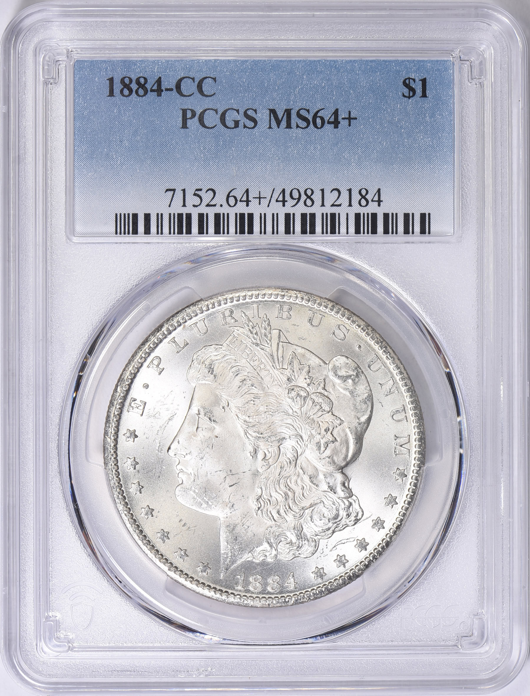 1884-CC Morgan Silver Dollar PCGS MS-64+ (Item 1645341) | GreatCollections Coin Auctions