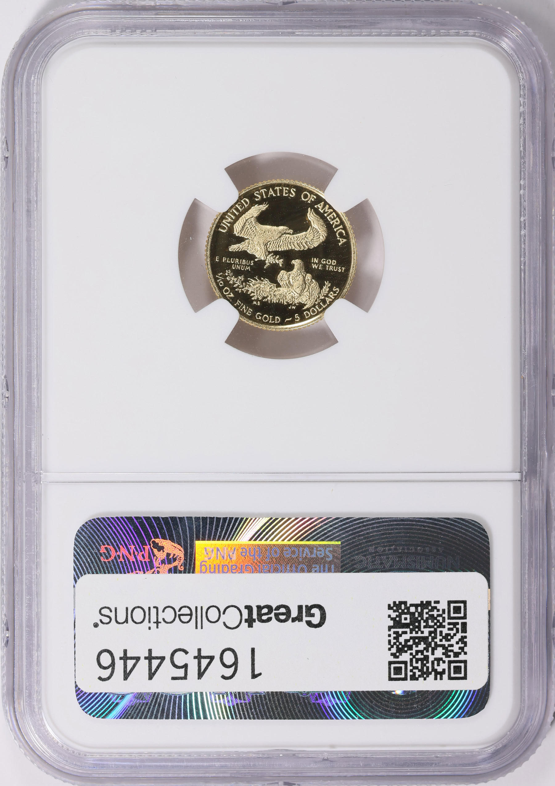2016-W $5 Tenth-Ounce Gold American Eagle NGC Proof-70 UC (Moy Signed Label) (Item 1645446 ...
