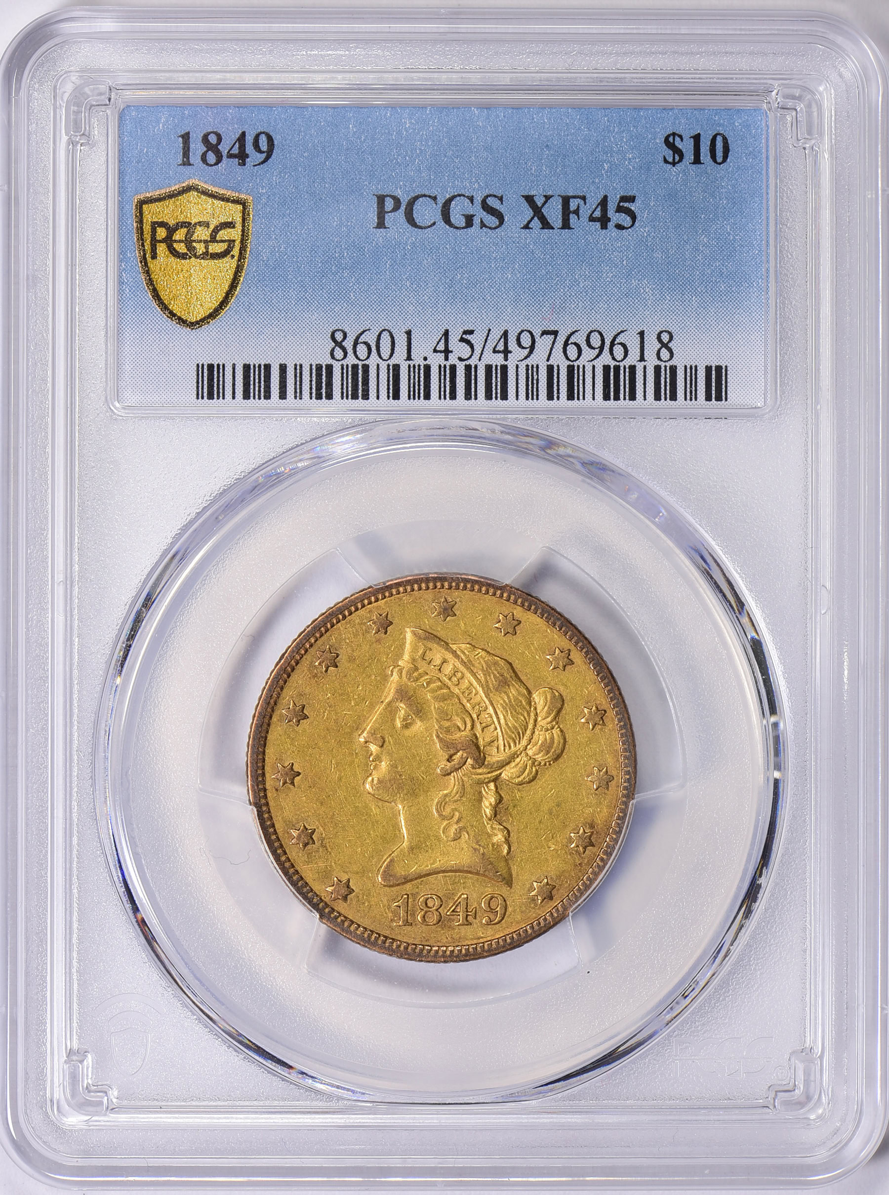 1849 Liberty Gold Eagle PCGS XF-45 (Item 1645521) | GreatCollections Coin Auctions