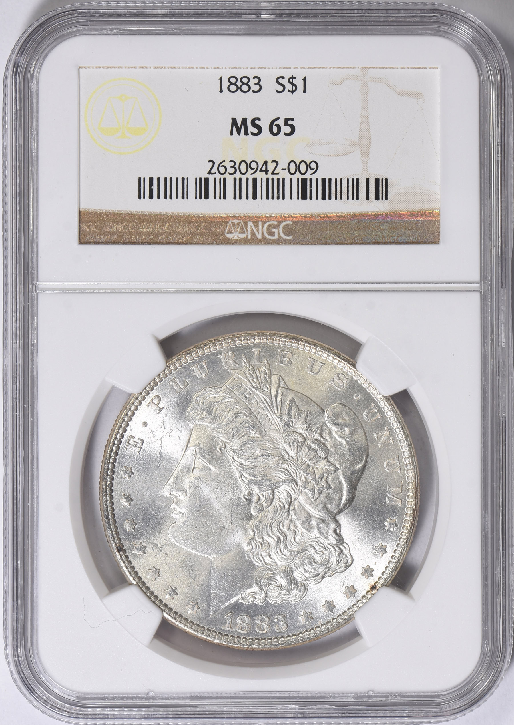 1883 Morgan Silver Dollar NGC MS-65 (Item 1645701) | GreatCollections ...