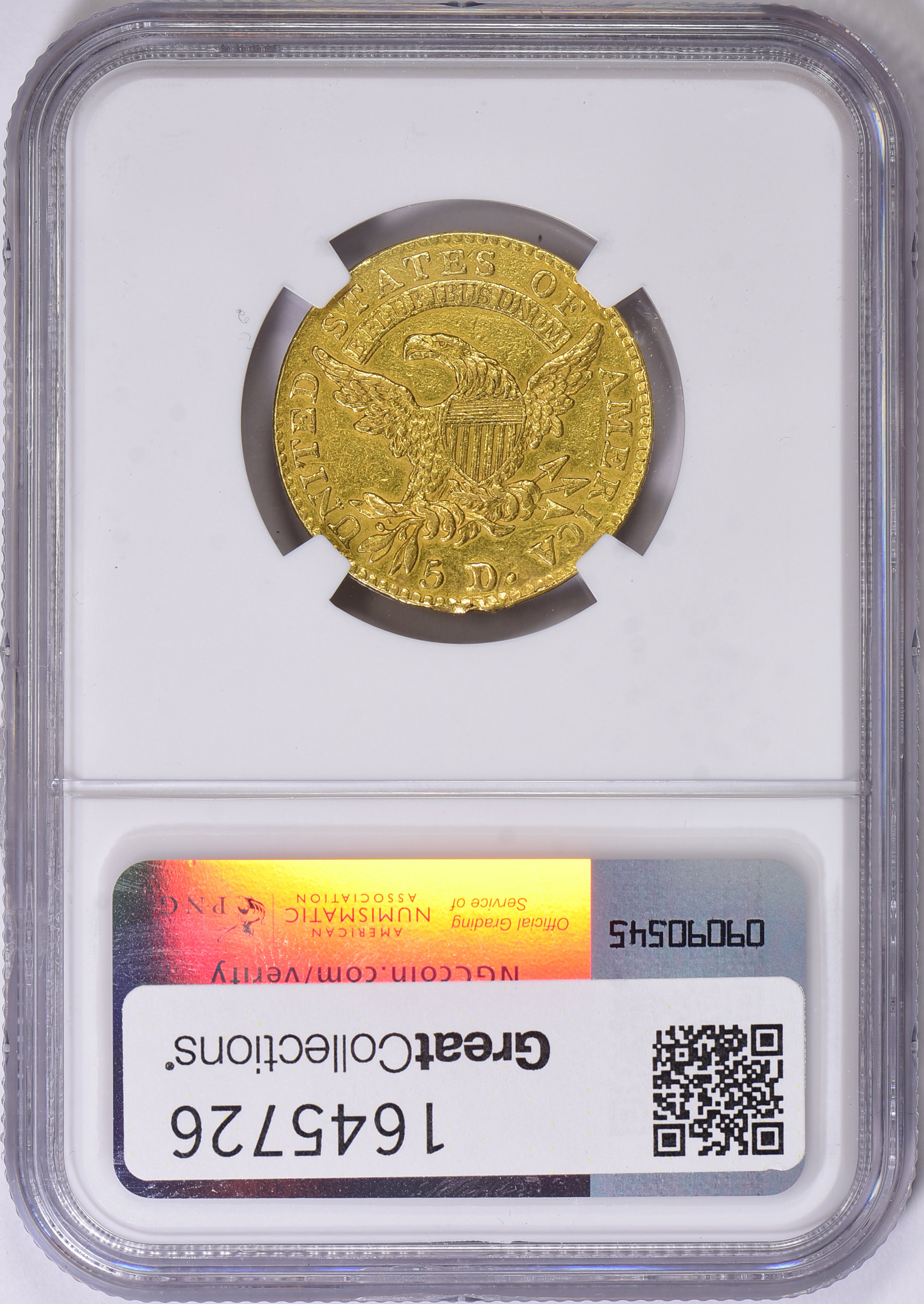 1813 Capped Head Gold Half Eagle BD-2 NGC AU Details (Item 1645726) | GreatCollections Coin Auctions