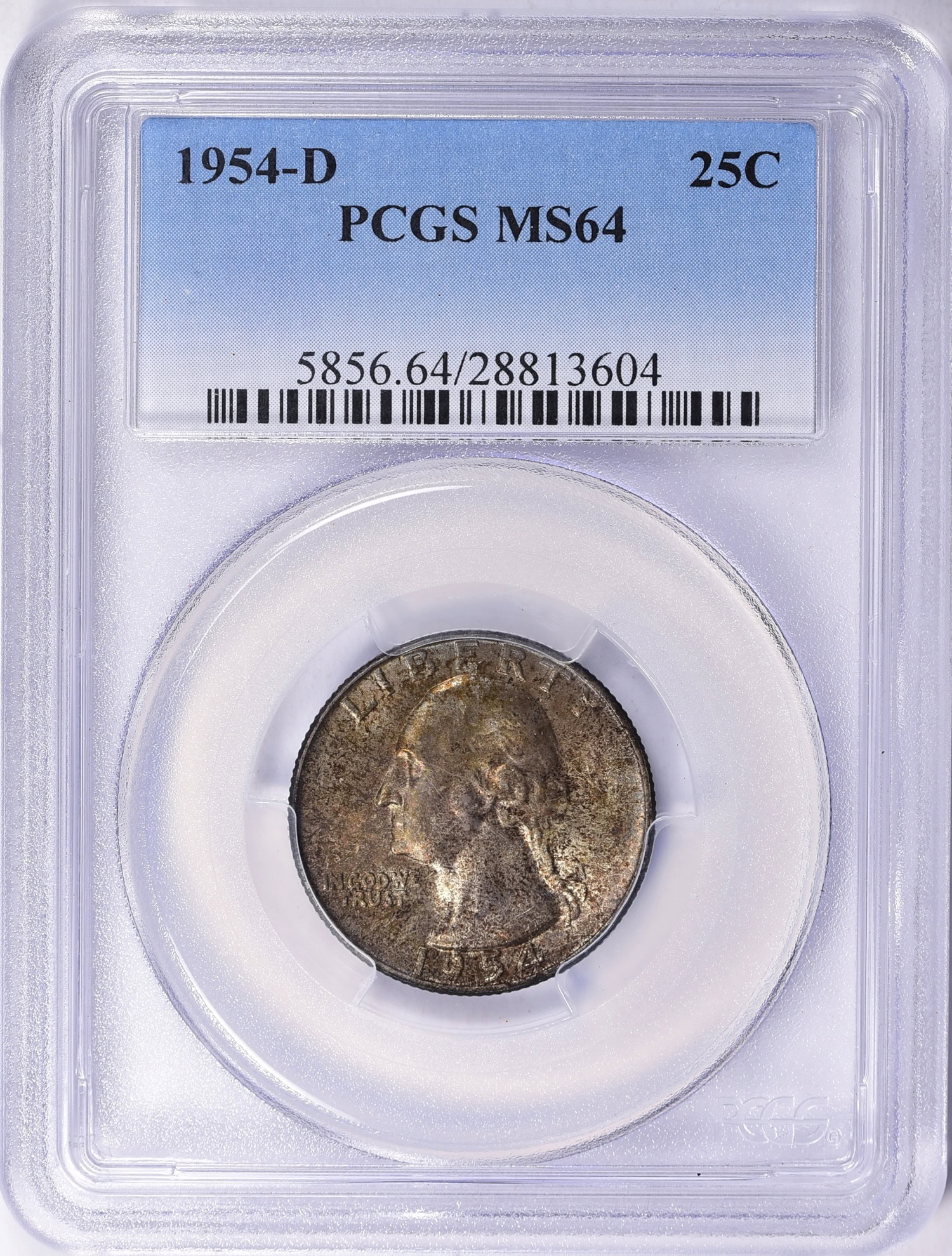 1954-D Washington Quarter PCGS MS-64 (Toned) (Item 1645904) | GreatCollections Coin Auctions