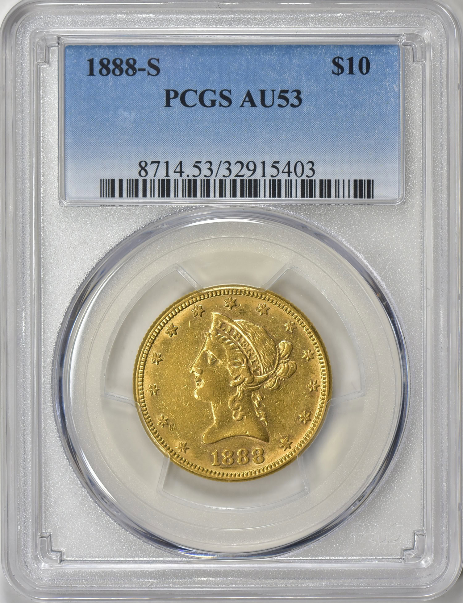 1888-S Liberty Gold Eagle PCGS AU-53 (Item 1646348) | GreatCollections Coin Auctions