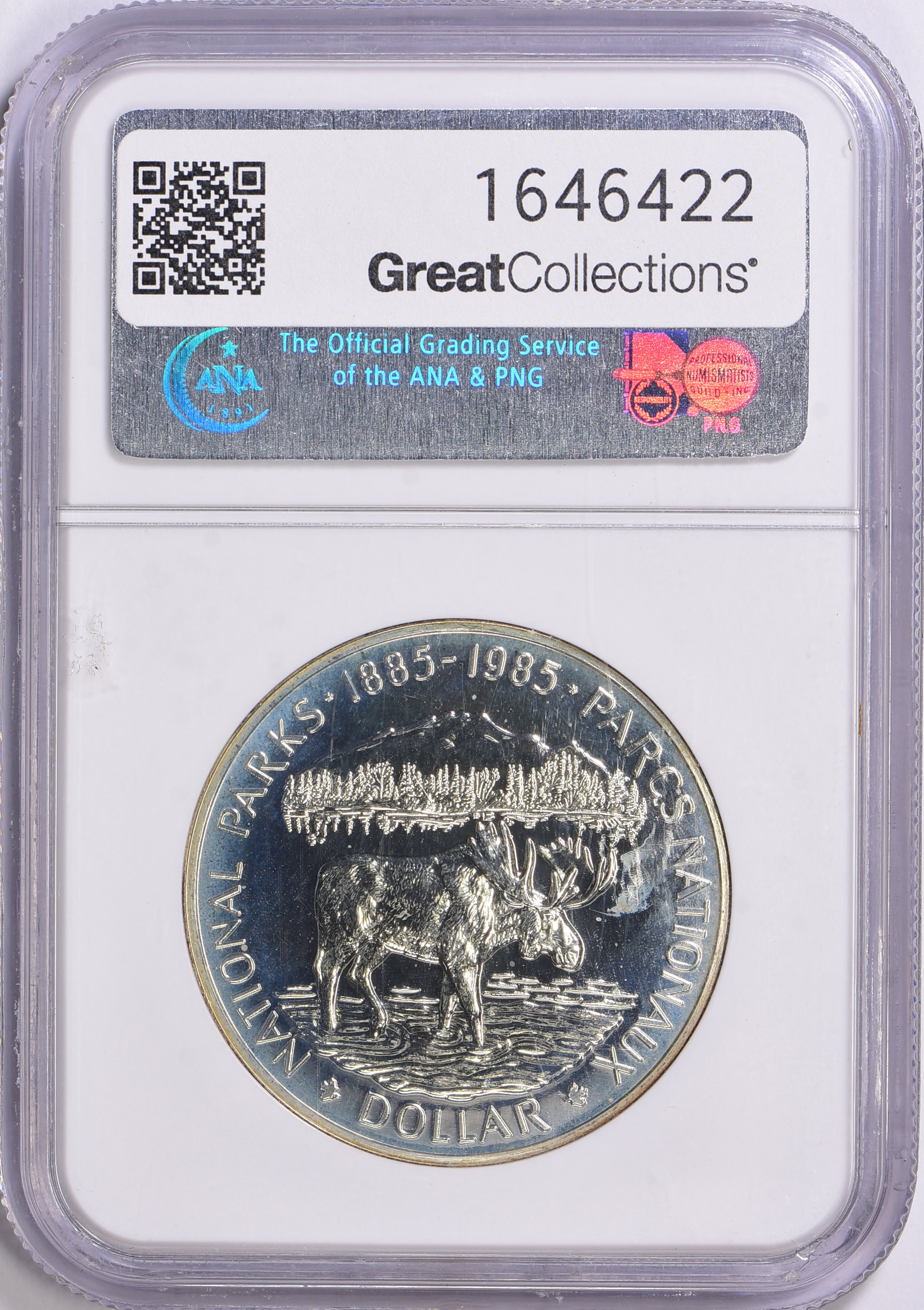 Canada 1985 Silver Dollar National Parks Centennial KM-143 NGC MS-68 ...