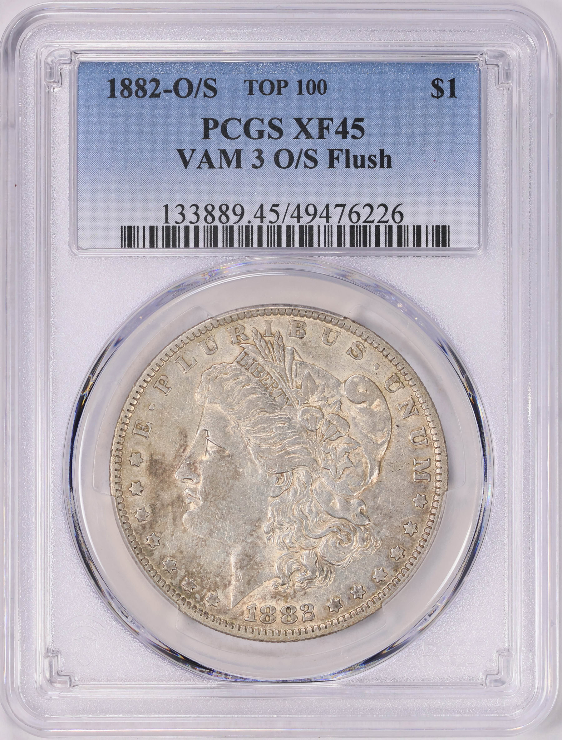 1882-O/S Morgan Silver Dollar O/S Flush VAM-3 Top 100 PCGS XF-45 (Item 1646500 ...