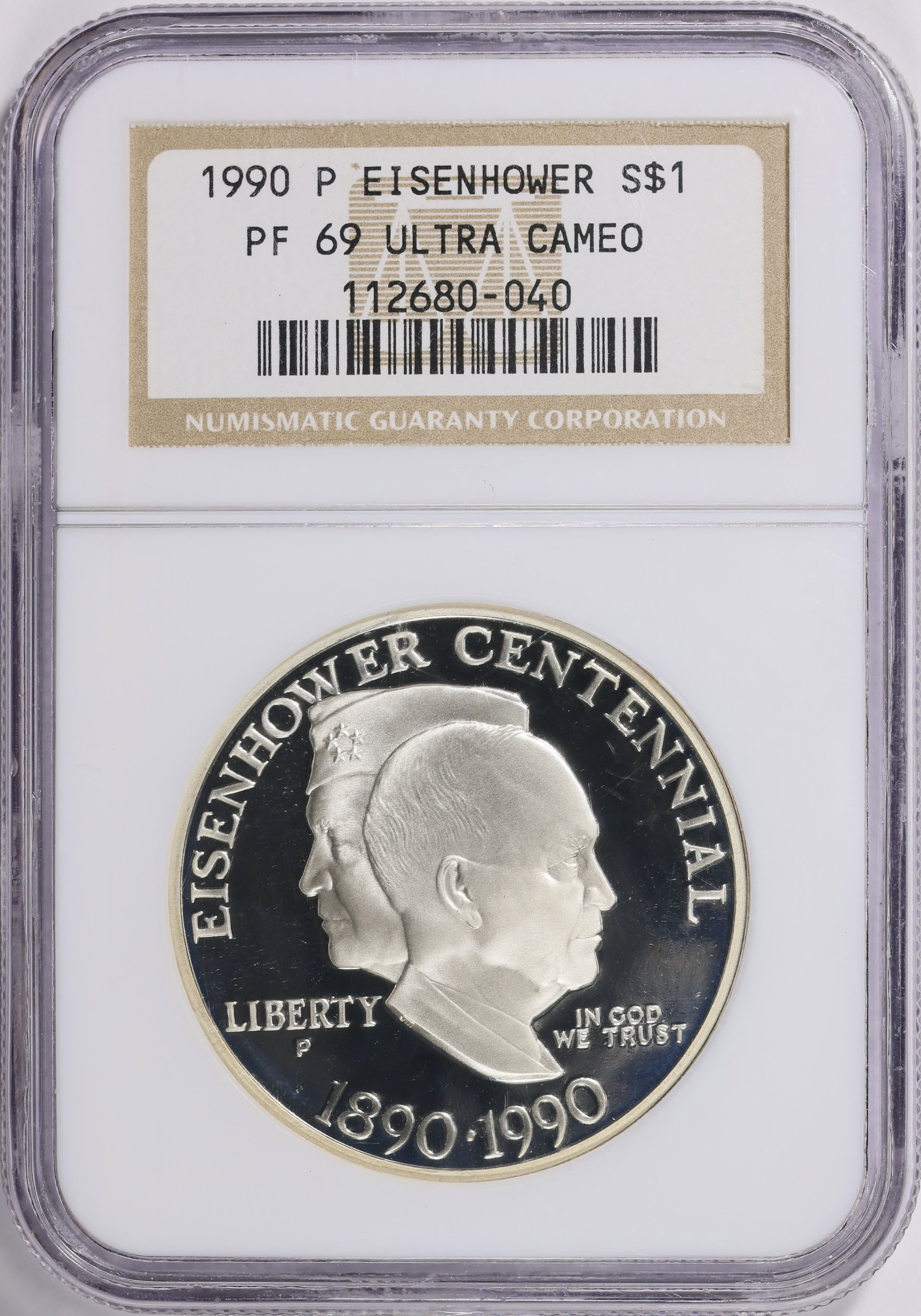 1990-P Eisenhower Centennial Silver Dollar NGC Proof-69 UC (Item ...