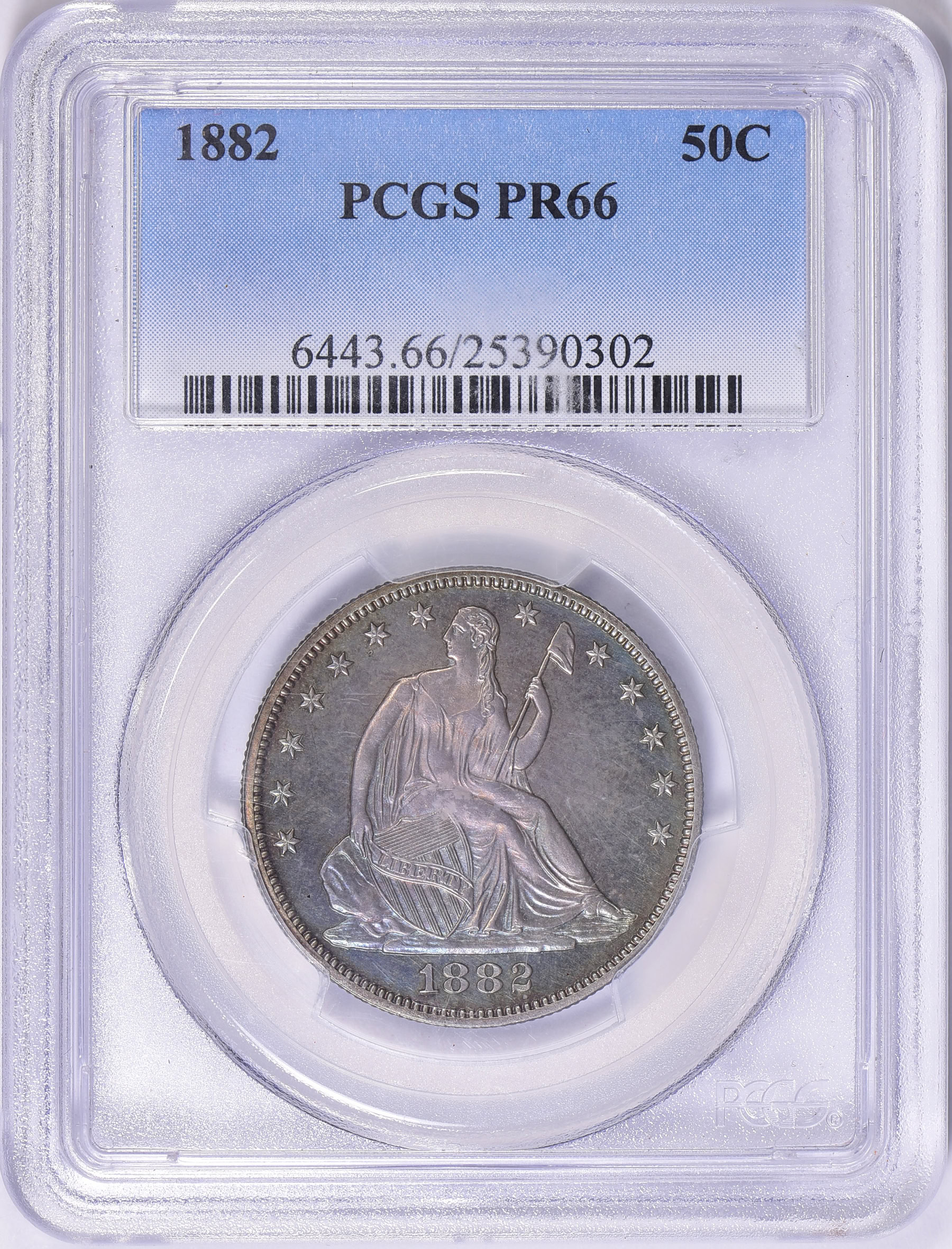 1882 Seated Liberty Half Dollar PCGS Proof-66 (Toned) (Item 1646645) | GreatCollections Coin ...