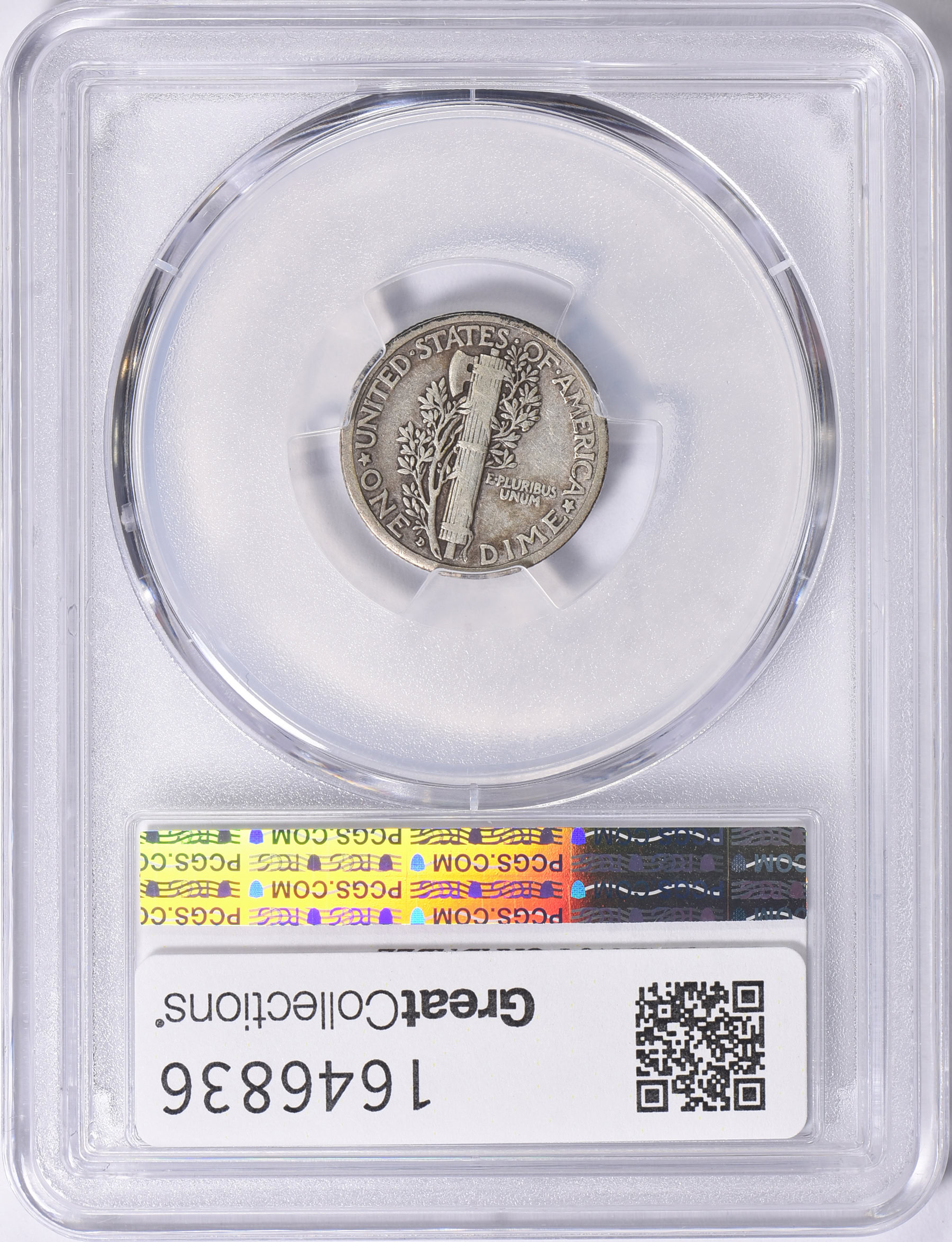 1916-D Mercury Dime PCGS Genuine Fine Details (Item 1646836) | GreatCollections Coin Auctions