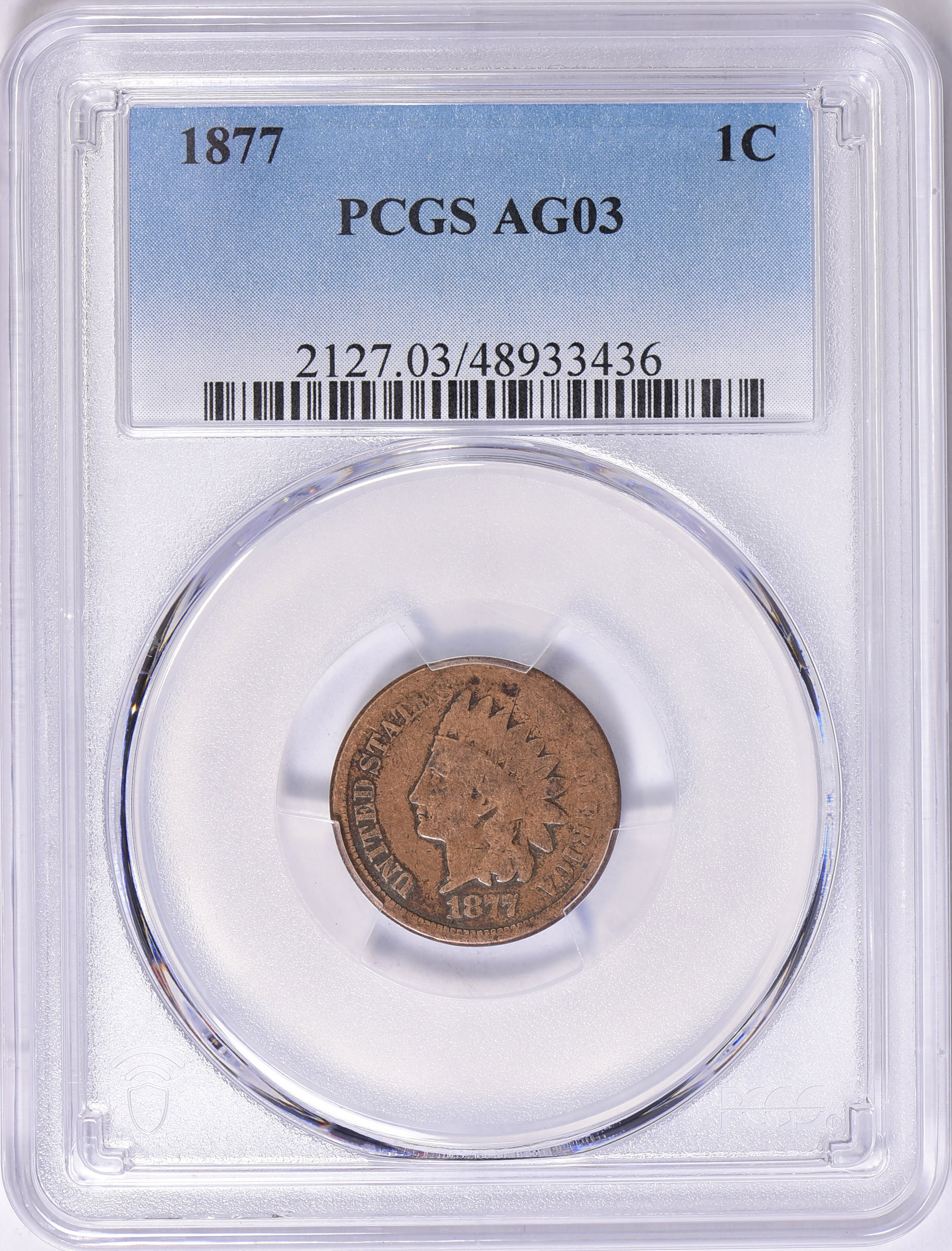 1877 Indian Cent PCGS AG-03 BN (Item 1646886) | GreatCollections Coin ...