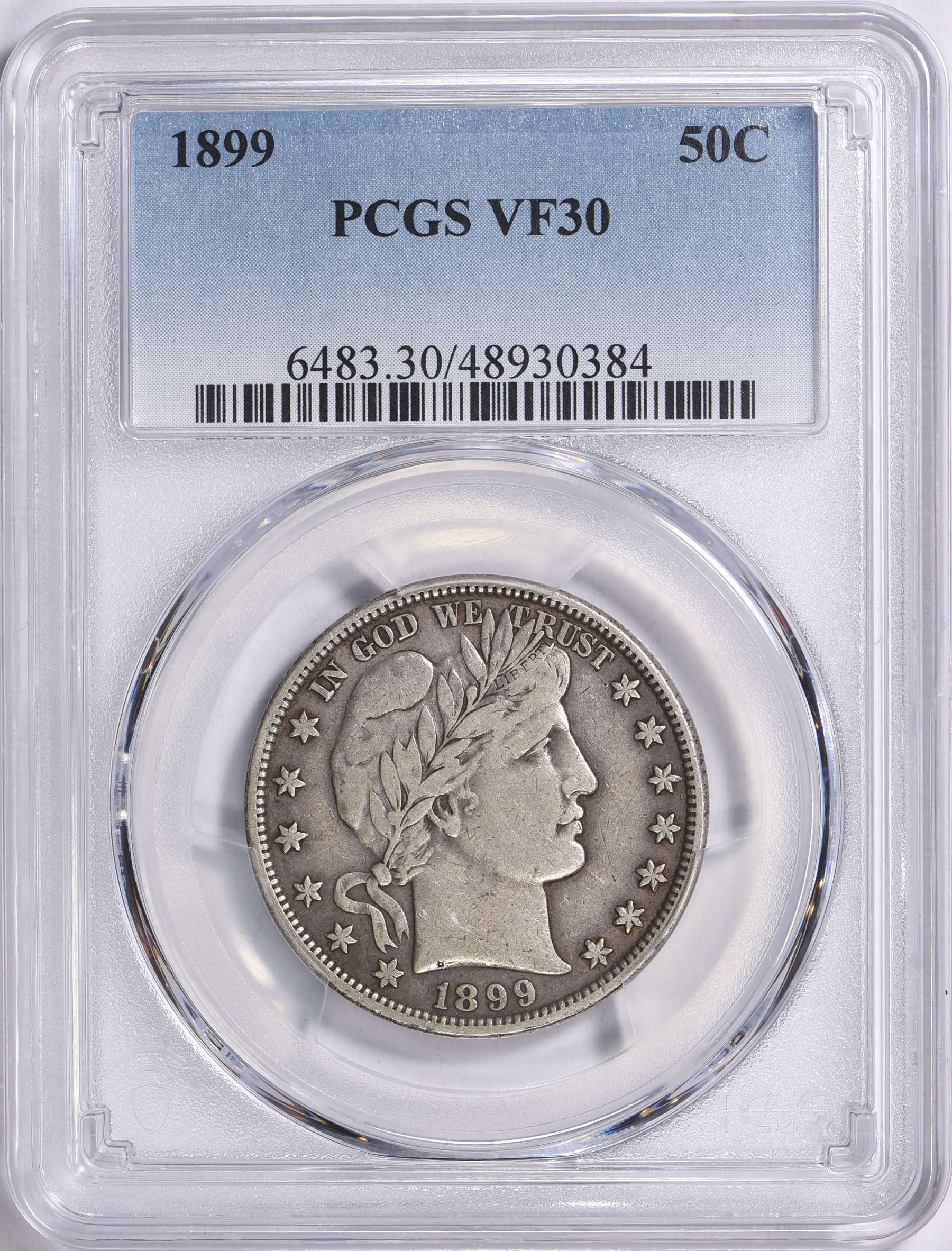 1899 Barber Half Dollar PCGS VF-30 (Item 1646895) | GreatCollections ...