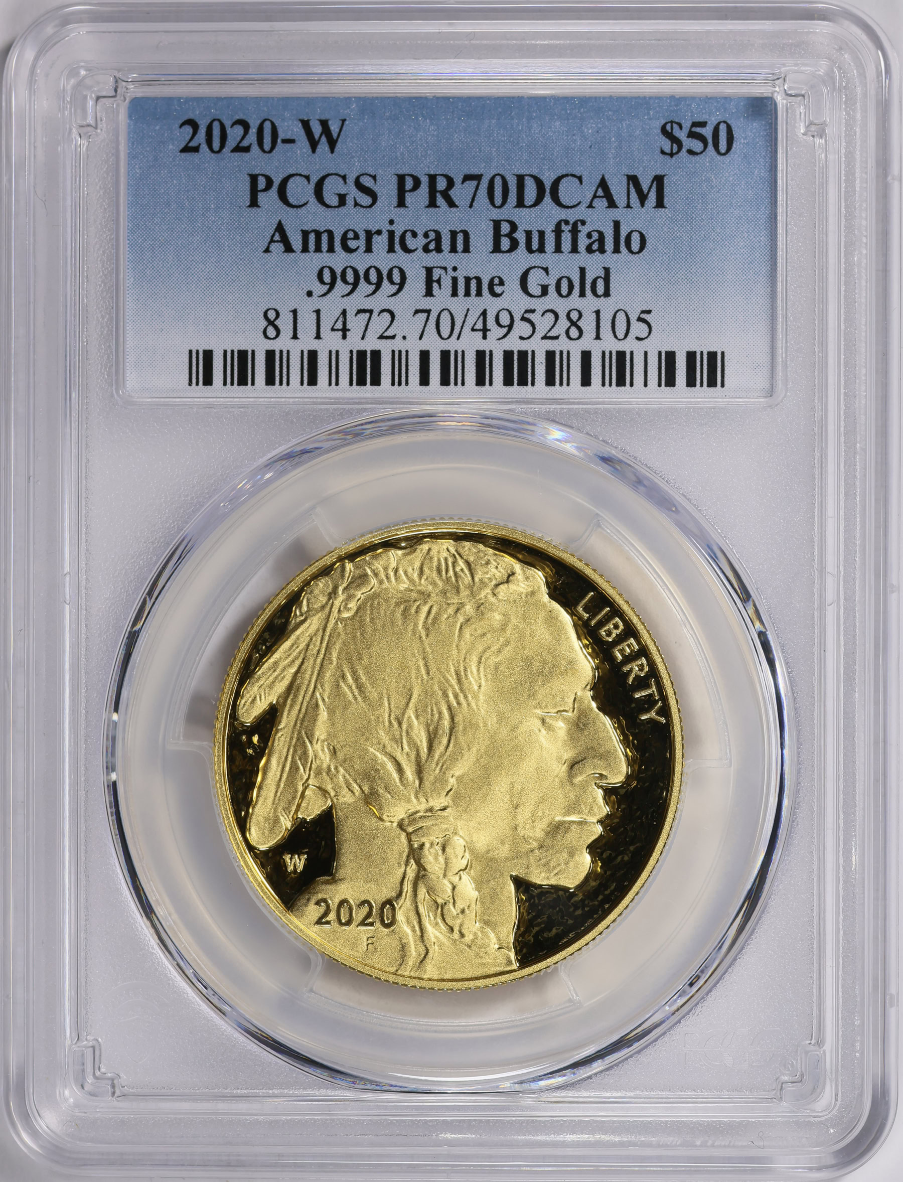 2020-W $50 One-Ounce Gold American Buffalo PCGS Proof-70 DCAM (Item 1647034) | GreatCollections ...