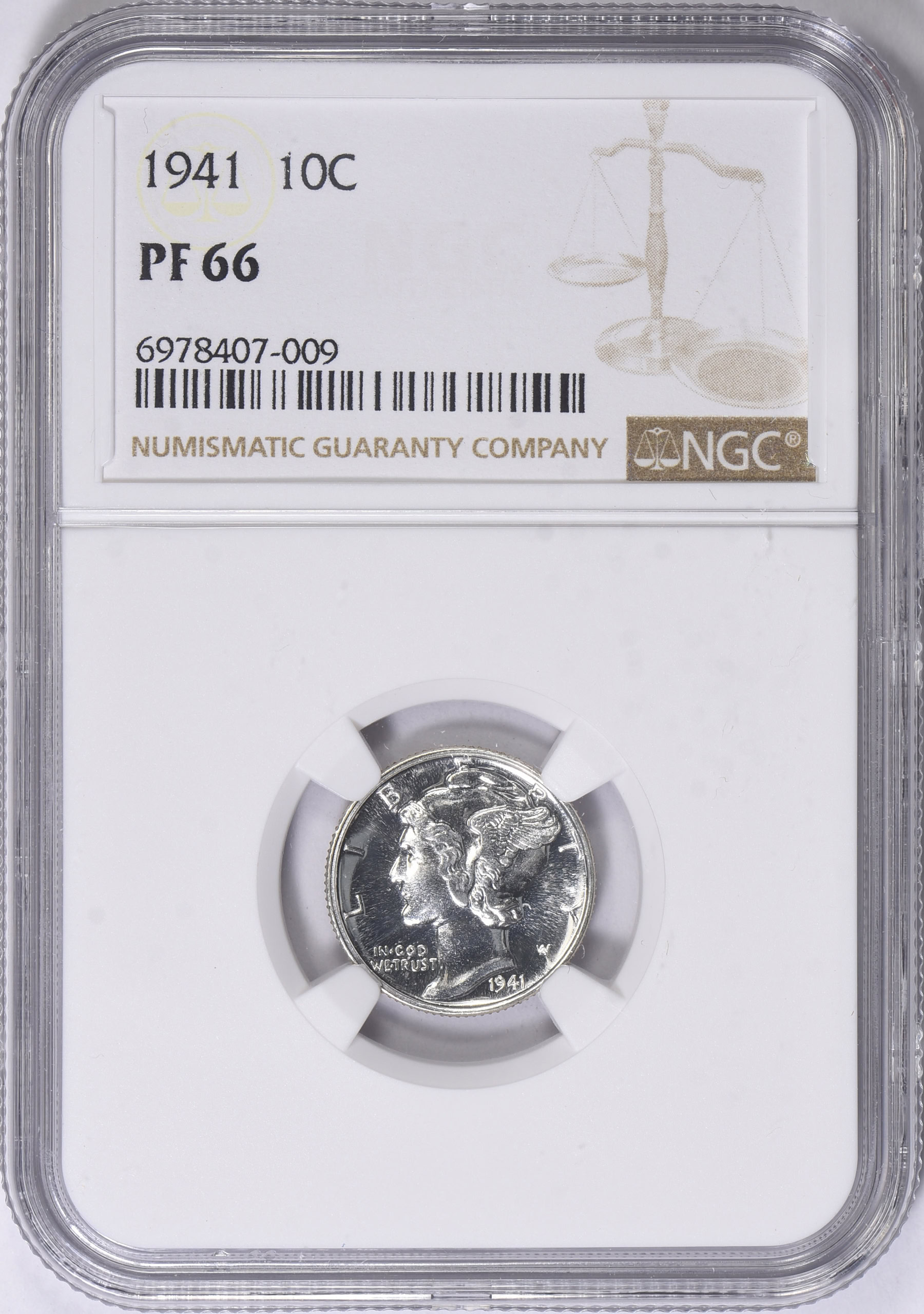 1941 Mercury Dime NGC Proof-66 (Item 1647114) | GreatCollections Coin Auctions