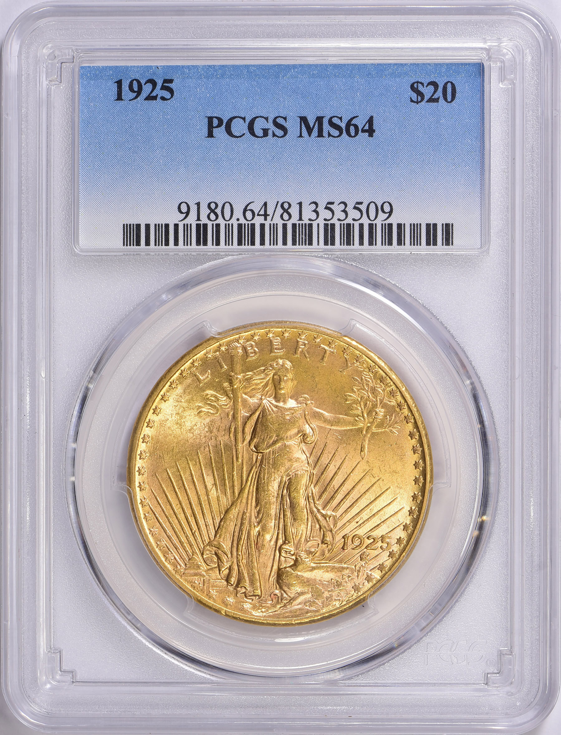 1925 Saint-Gaudens Gold Double Eagle PCGS MS-64 (Item 1647196) | GreatCollections Coin Auctions