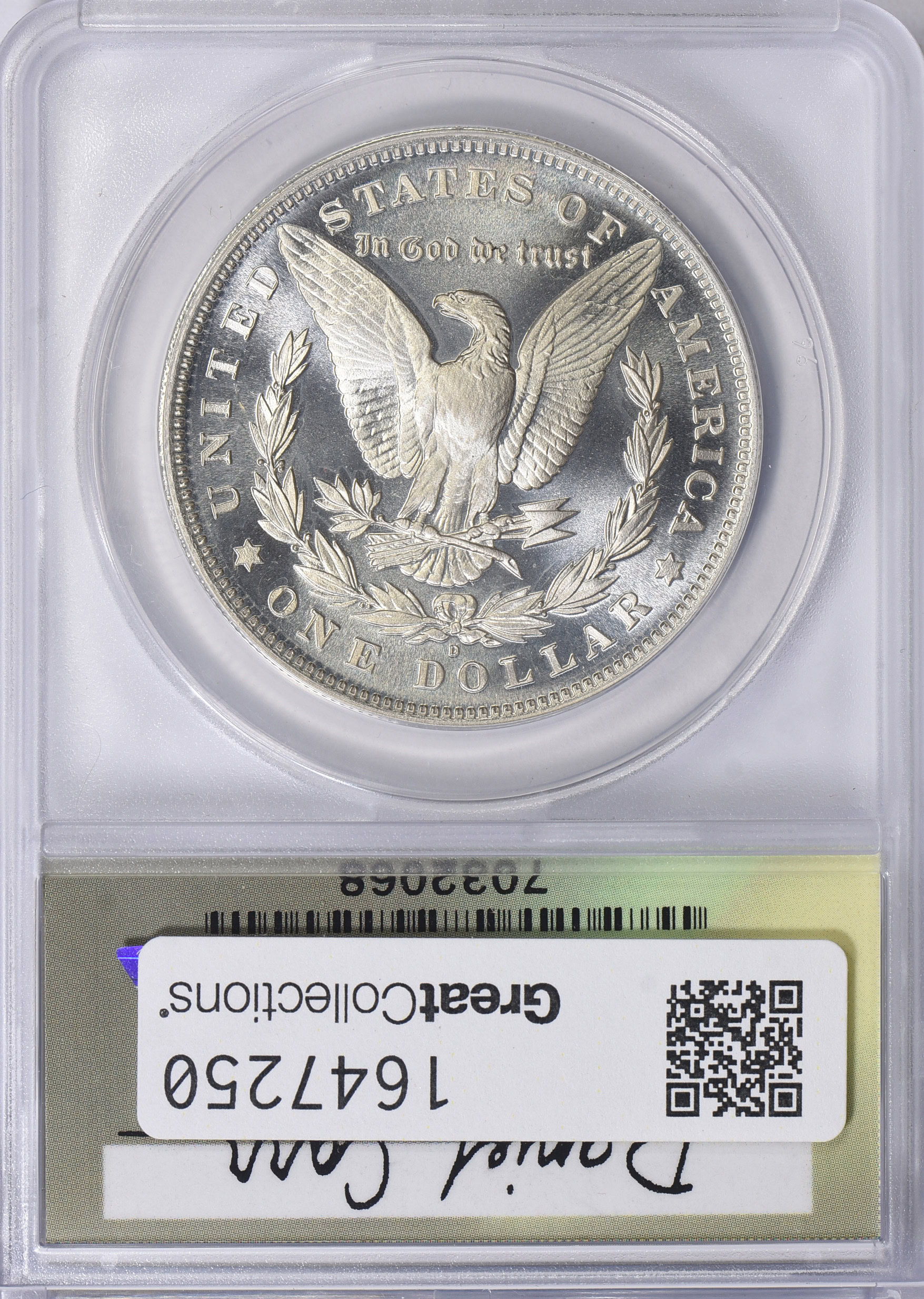 1964-D Silver Morgan Dollar Daniel Carr Token Overstruck on 1878-1921 ...