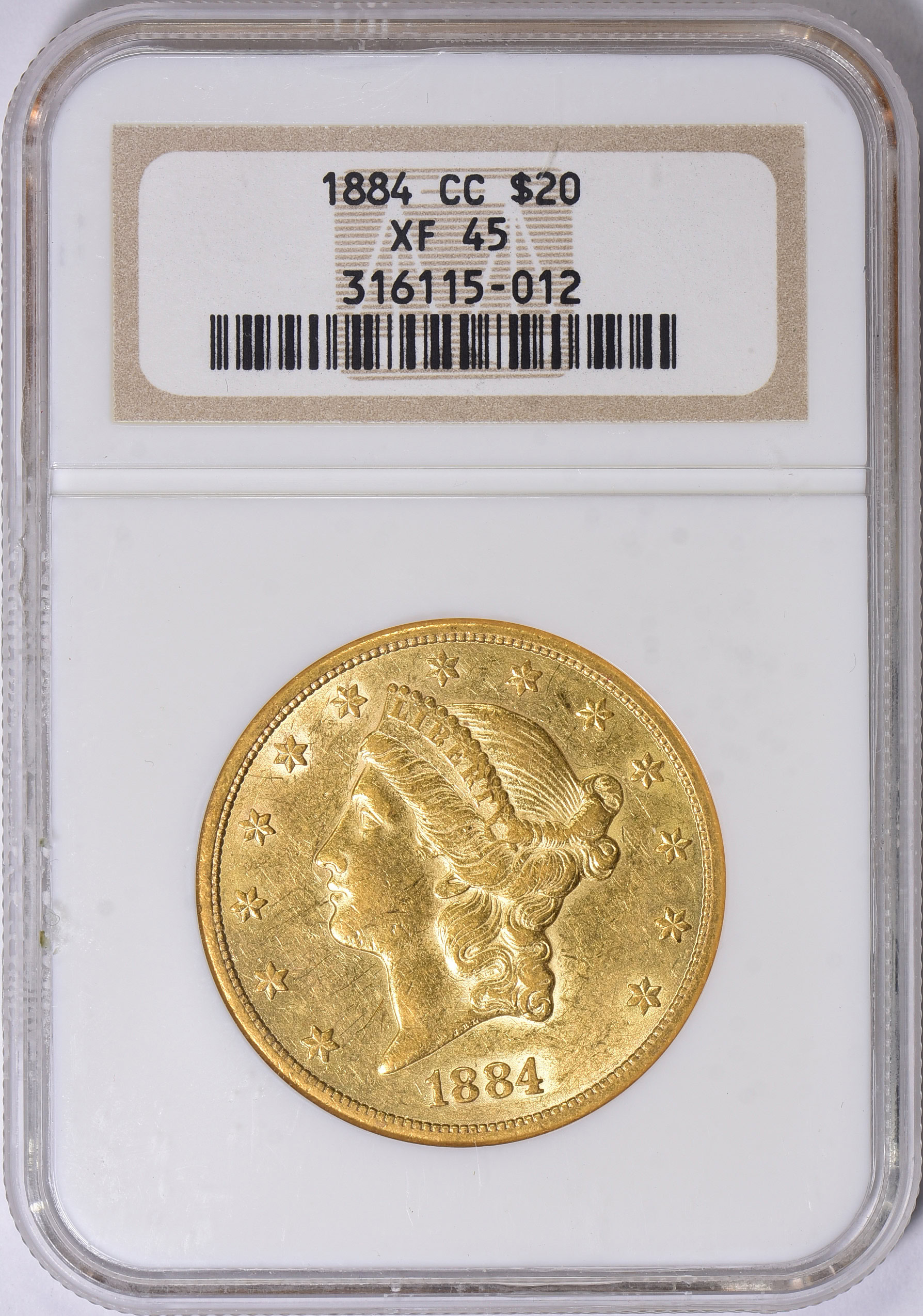 1884-CC Liberty Gold Double Eagle NGC XF-45 (Item 1647379) | GreatCollections Coin Auctions
