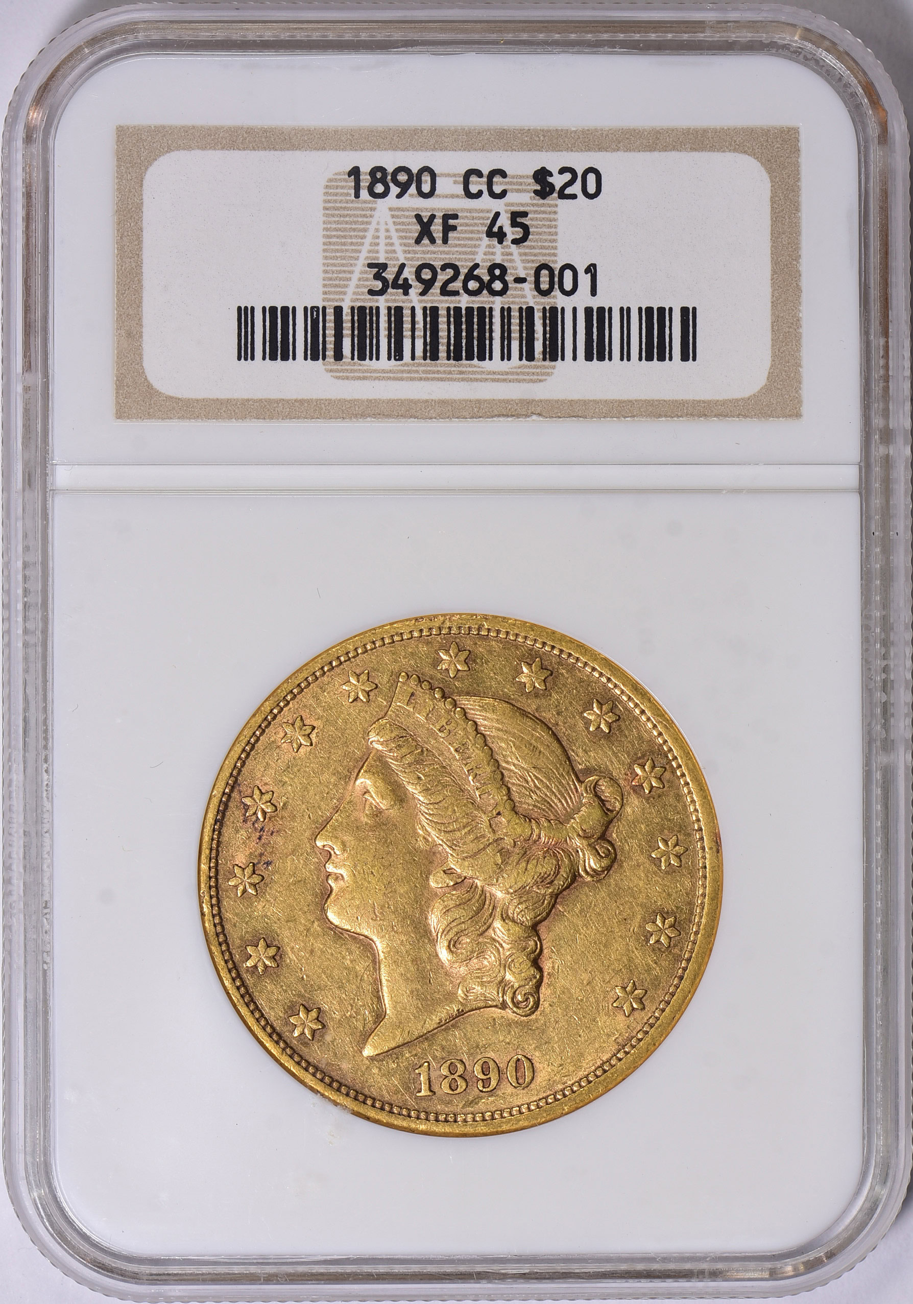 1890-CC Liberty Gold Double Eagle NGC XF-45 (Item 1647386 ...