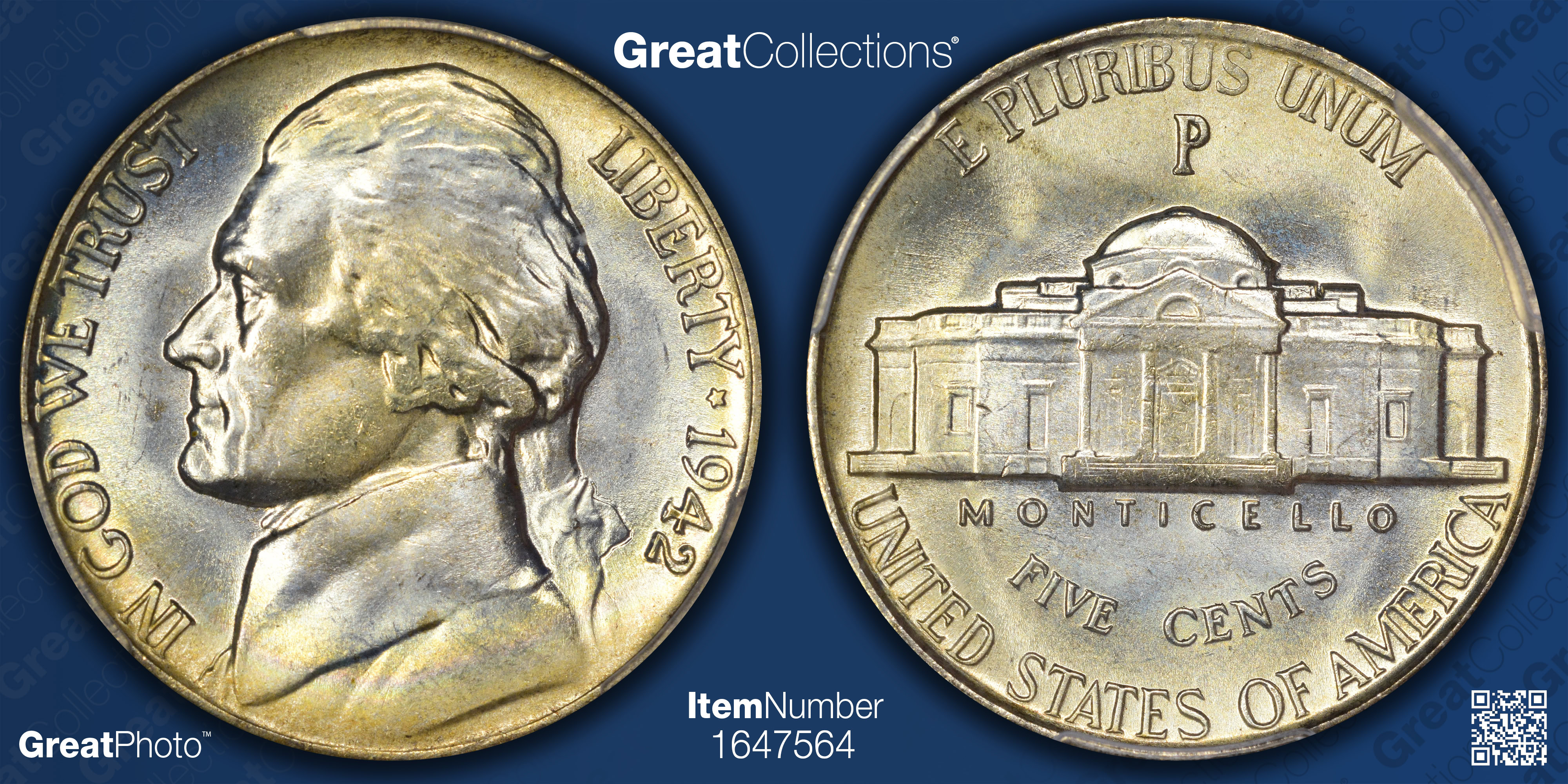 1942-P Jefferson Nickel Type 2 PCGS MS-67 (Item 1647564 ...