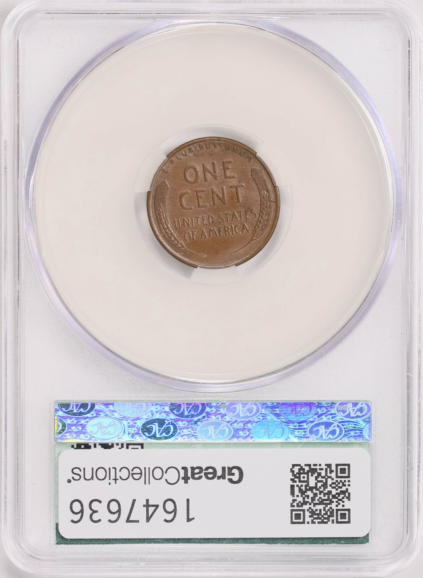 1955 Lincoln Cent Doubled Die Obverse CACG MS-62 BN (Item 1647636) | GreatCollections Coin Auctions