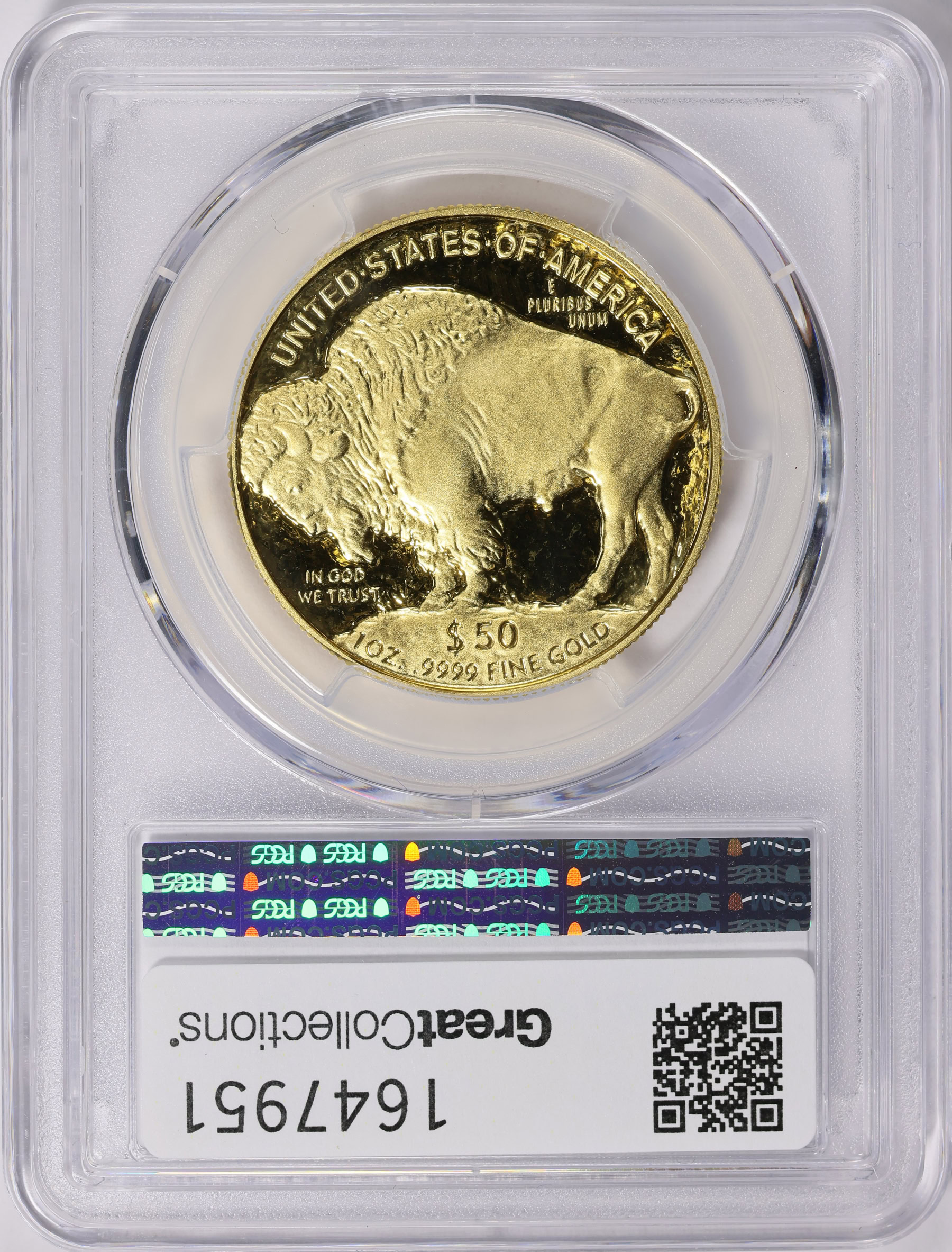 2006-W $50 One-Ounce Gold American Buffalo PCGS Proof-70 DCAM (Item 1647951) | GreatCollections ...