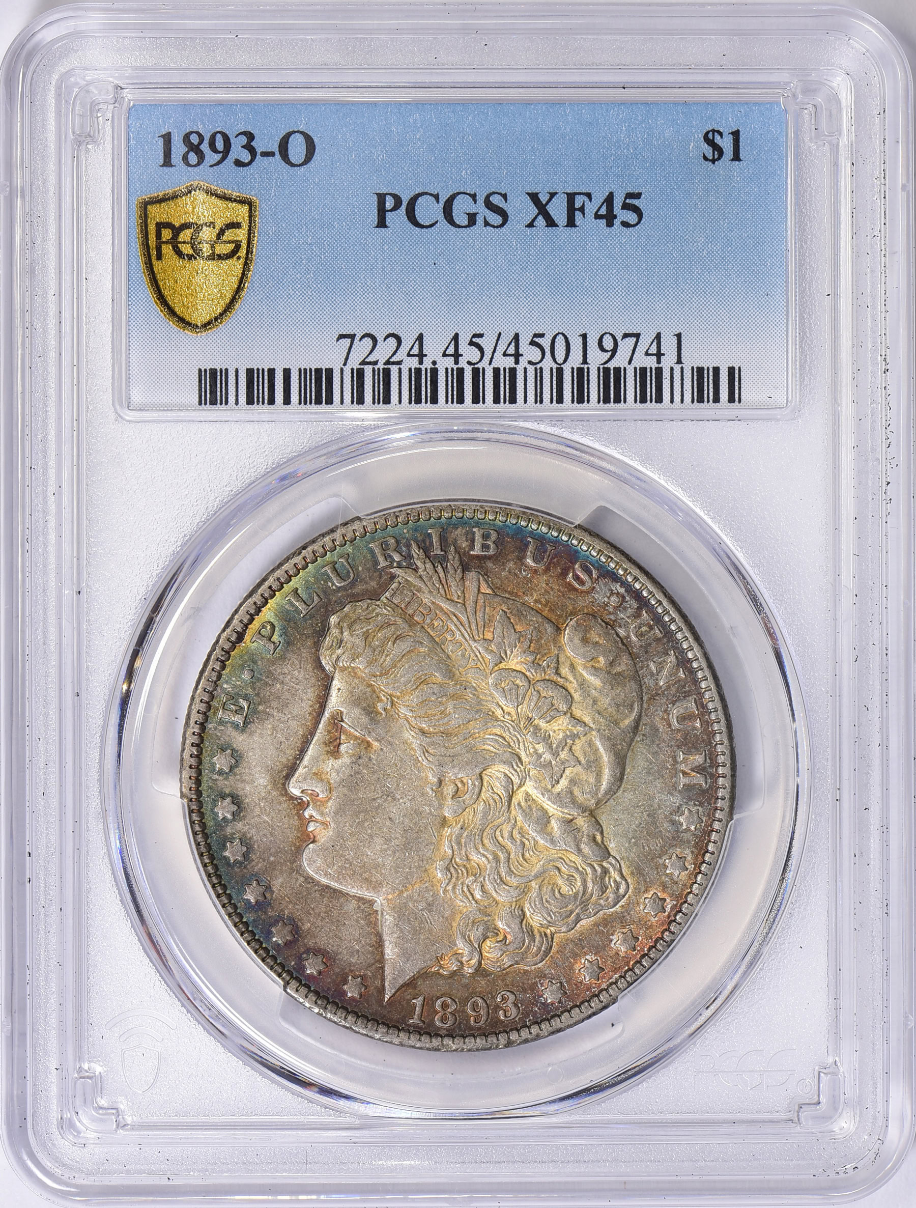 1893-O Morgan Silver Dollar PCGS XF-45 (Toned) (Item 1648162) | GreatCollections Coin Auctions