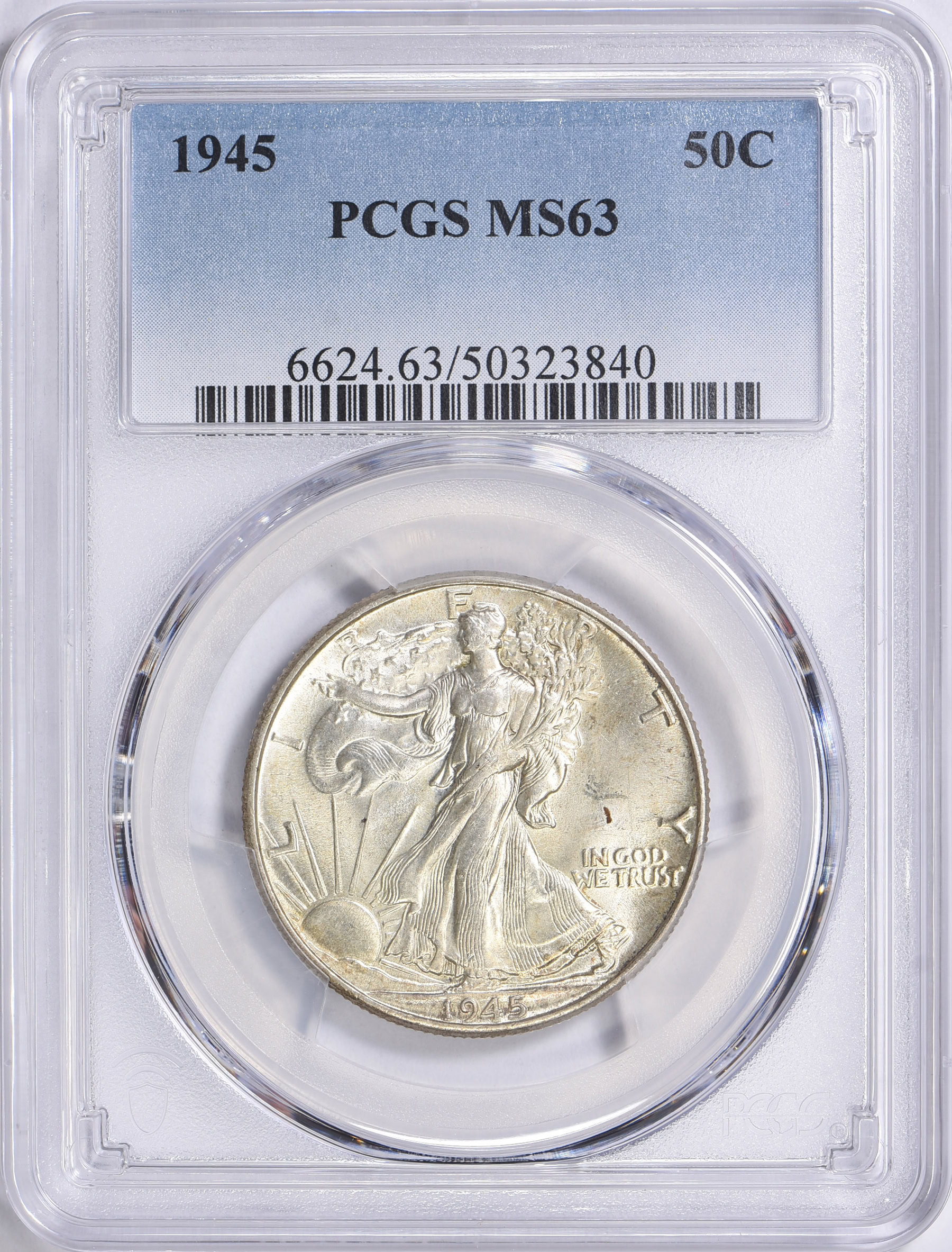 1945 Walking Liberty Half Dollar PCGS MS-63 (Item 1648848) | GreatCollections Coin Auctions
