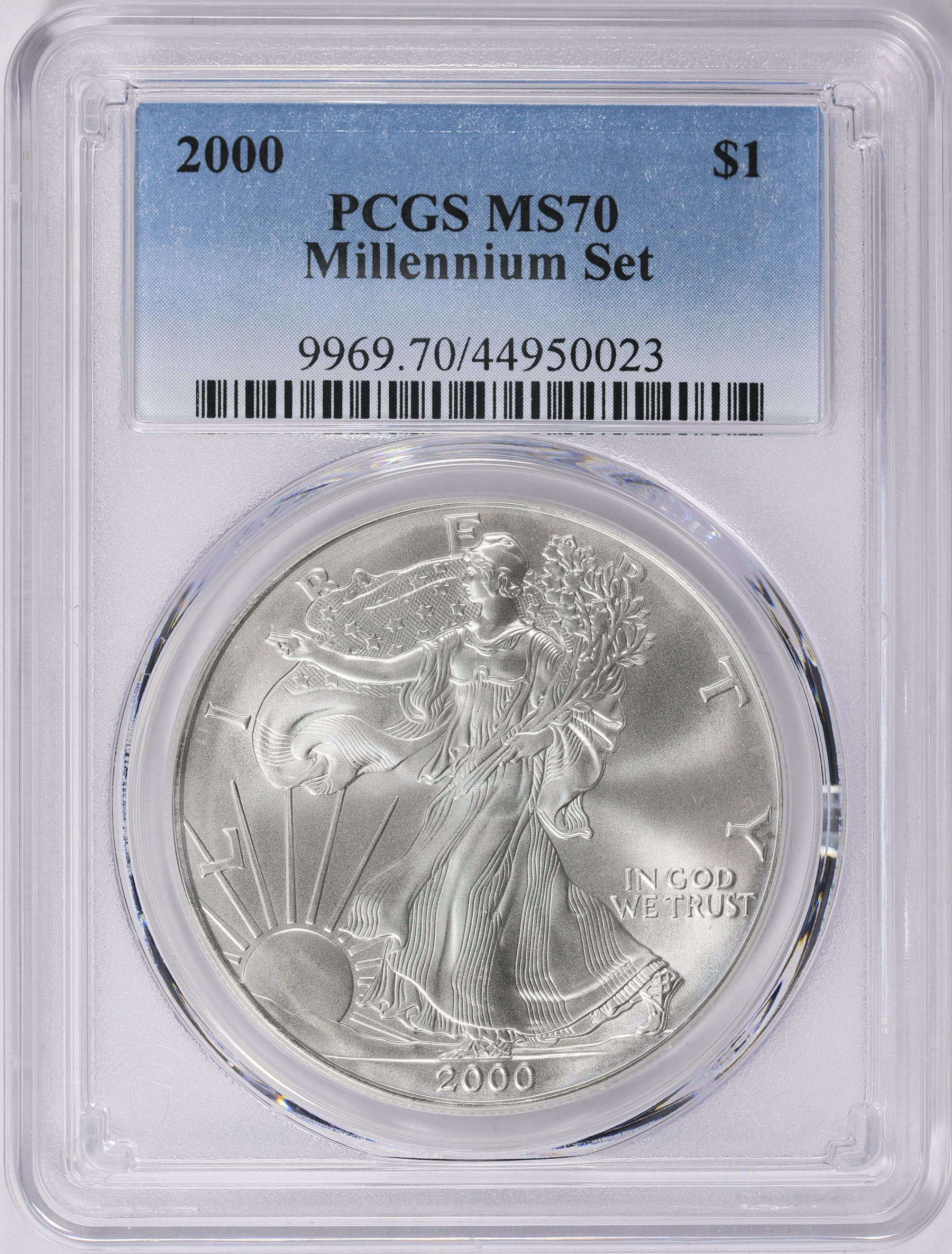 2000 $1 Silver Eagle (From the Millennium Set) PCGS MS-70 (Item 1649360 ...