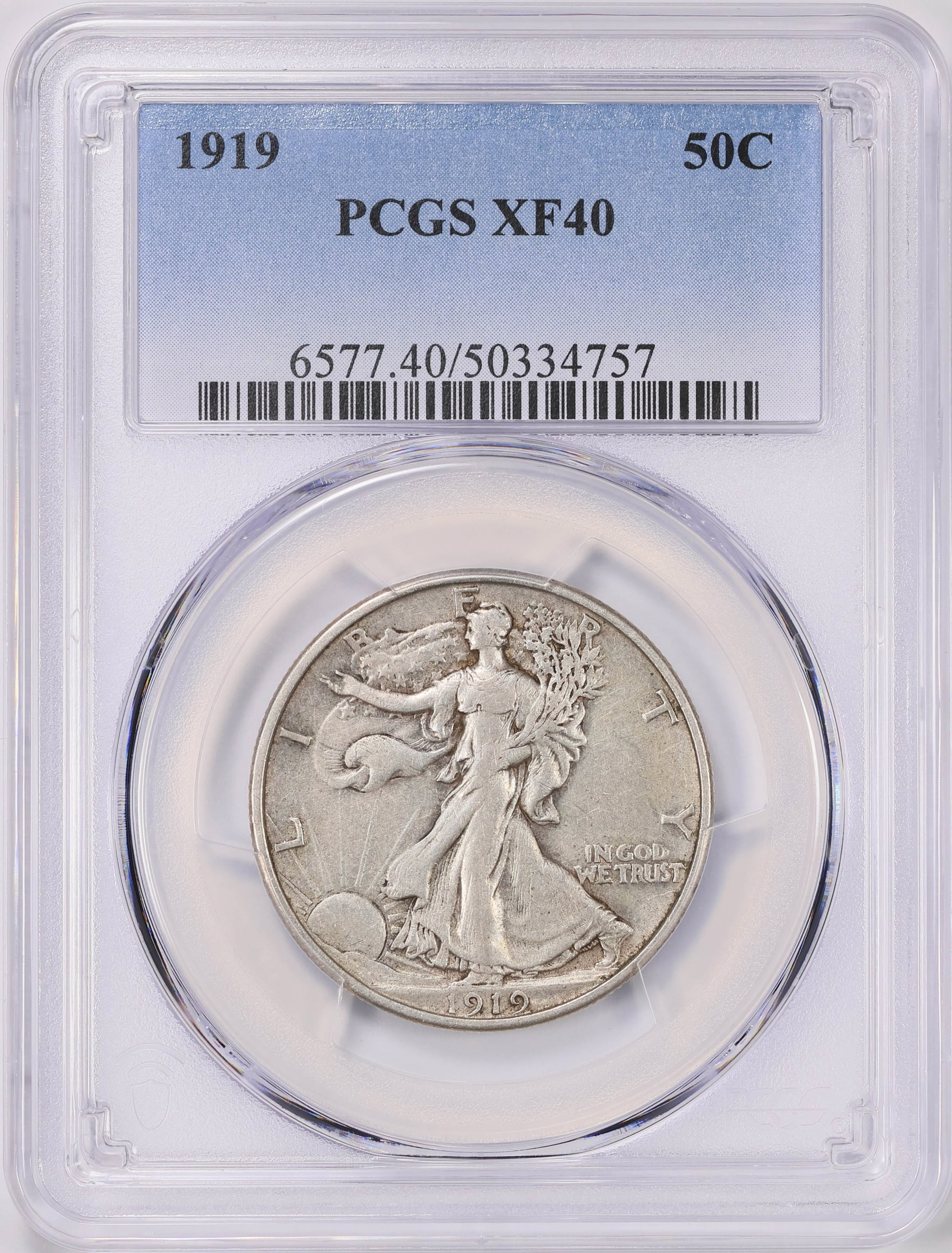 1919 Walking Liberty Half Dollar PCGS XF-40 (Item 1649405 ...
