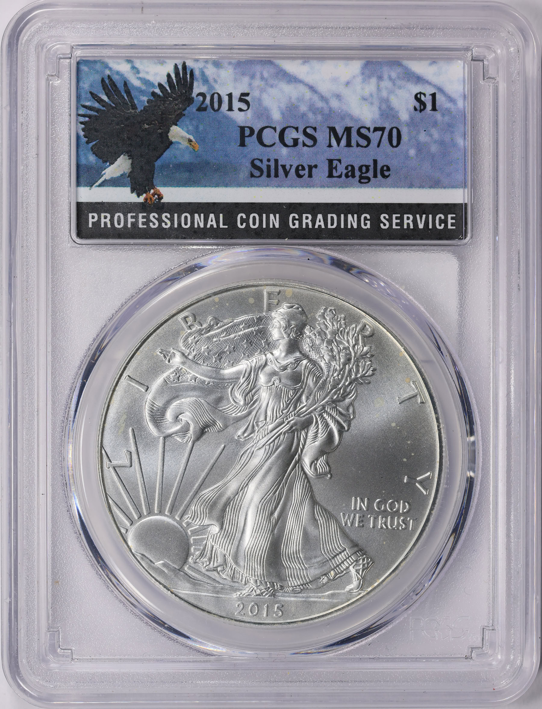 2015 $1 Silver Eagle PCGS MS-70 (Eagle Label) (Item 1649825 ...