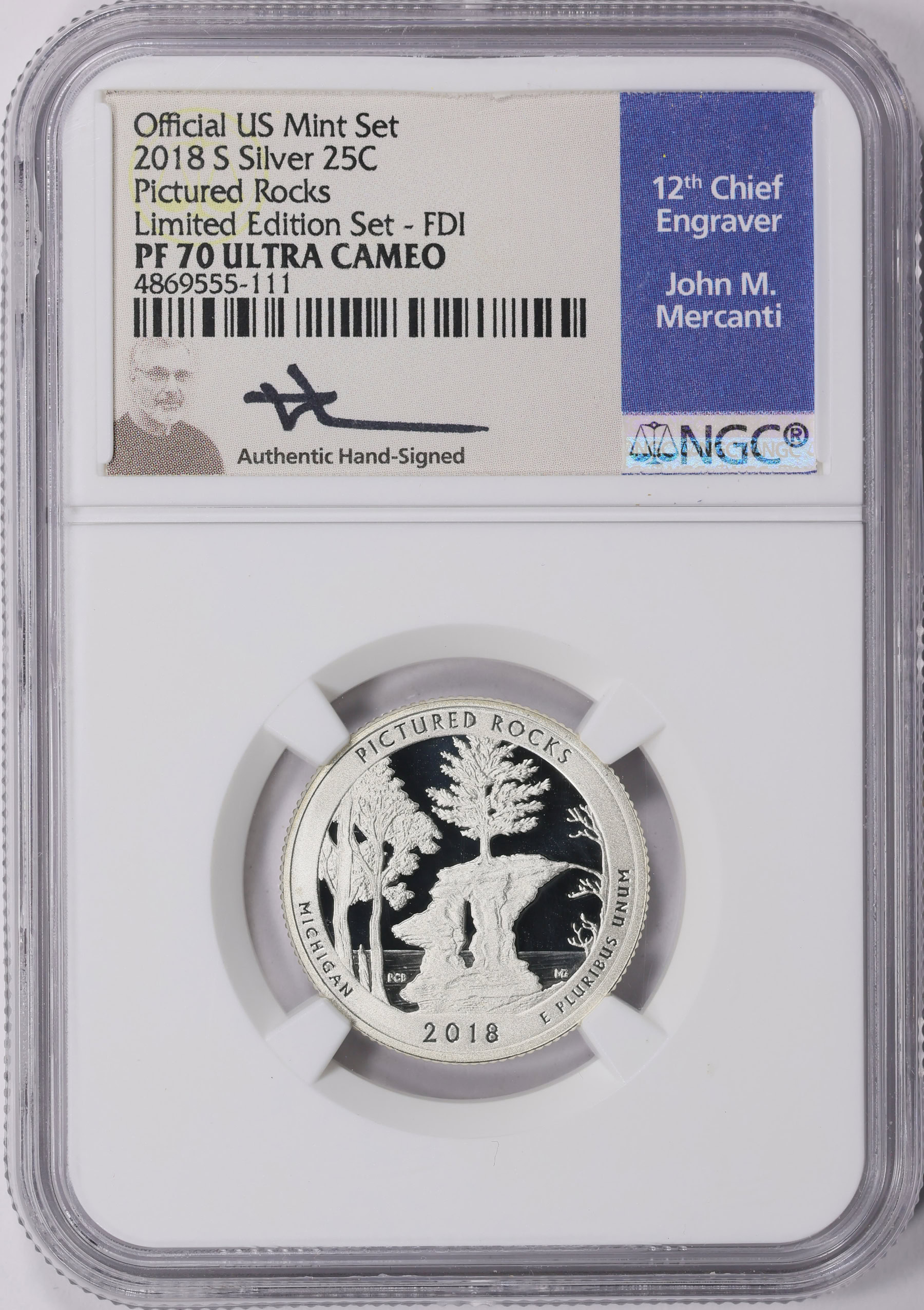 2018-S America the Beautiful Quarter Pictured Rocks NP Silver Limited ...