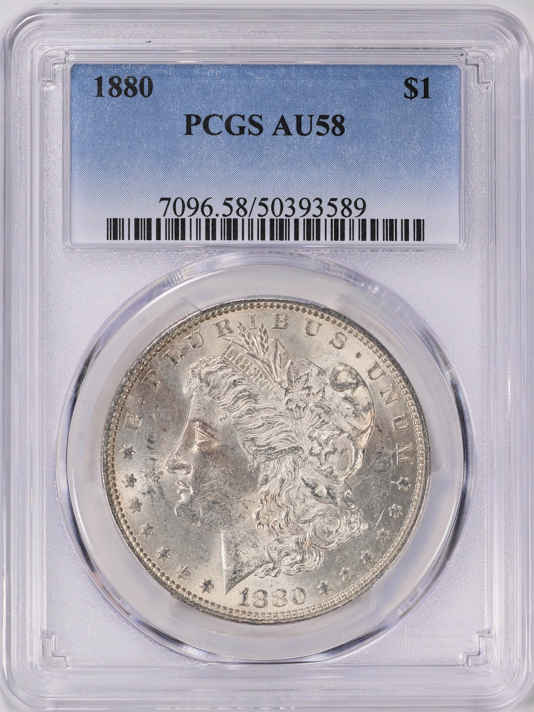 1880 Morgan Silver Dollar PCGS AU-58 (Item 1650106) | GreatCollections Coin Auctions