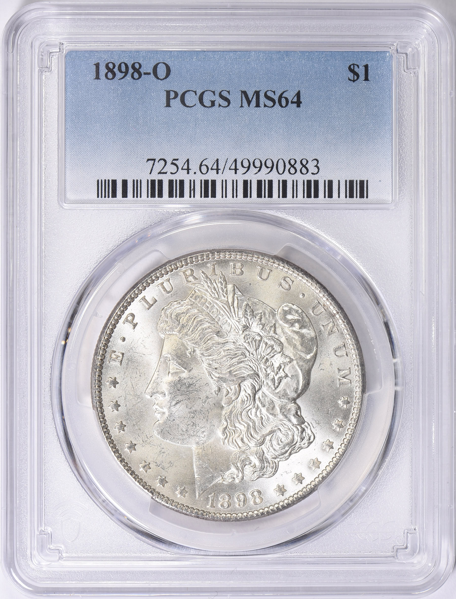 1898-O Morgan Silver Dollar PCGS MS-64 (Item 1650165) | GreatCollections Coin Auctions