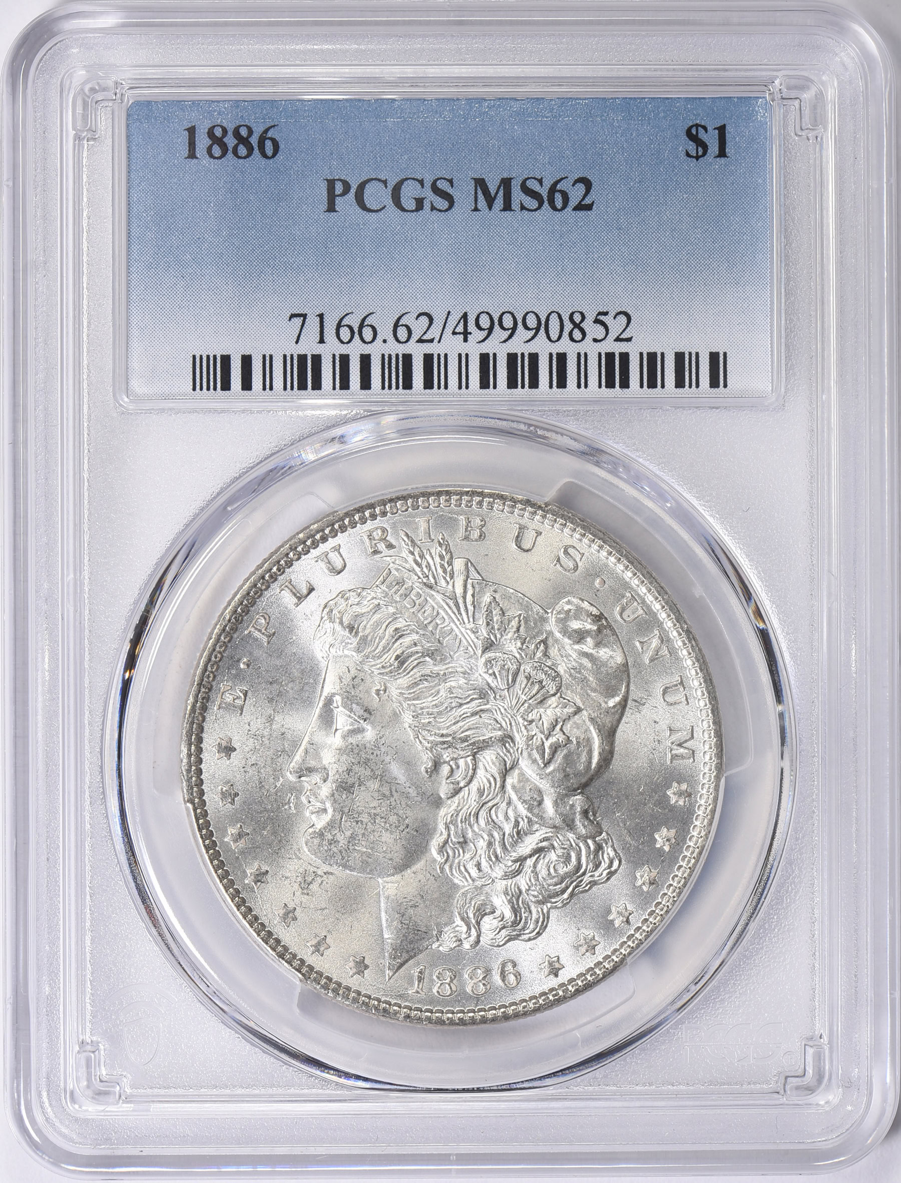 1886 Morgan Silver Dollar PCGS MS-62 (Item 1650170) | GreatCollections Coin Auctions
