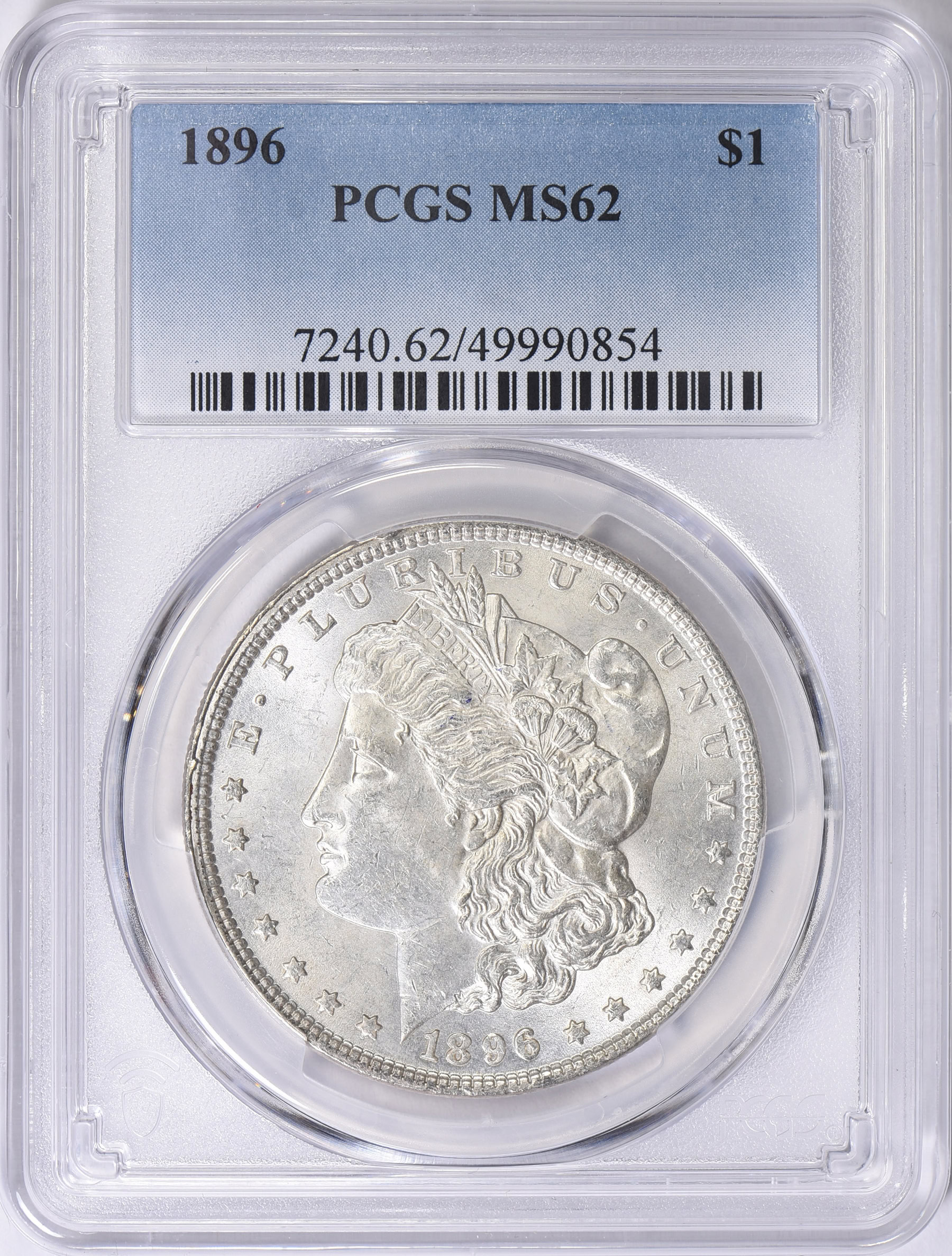 1896 Morgan Silver Dollar PCGS MS-62 (Item 1650172) | GreatCollections Coin Auctions