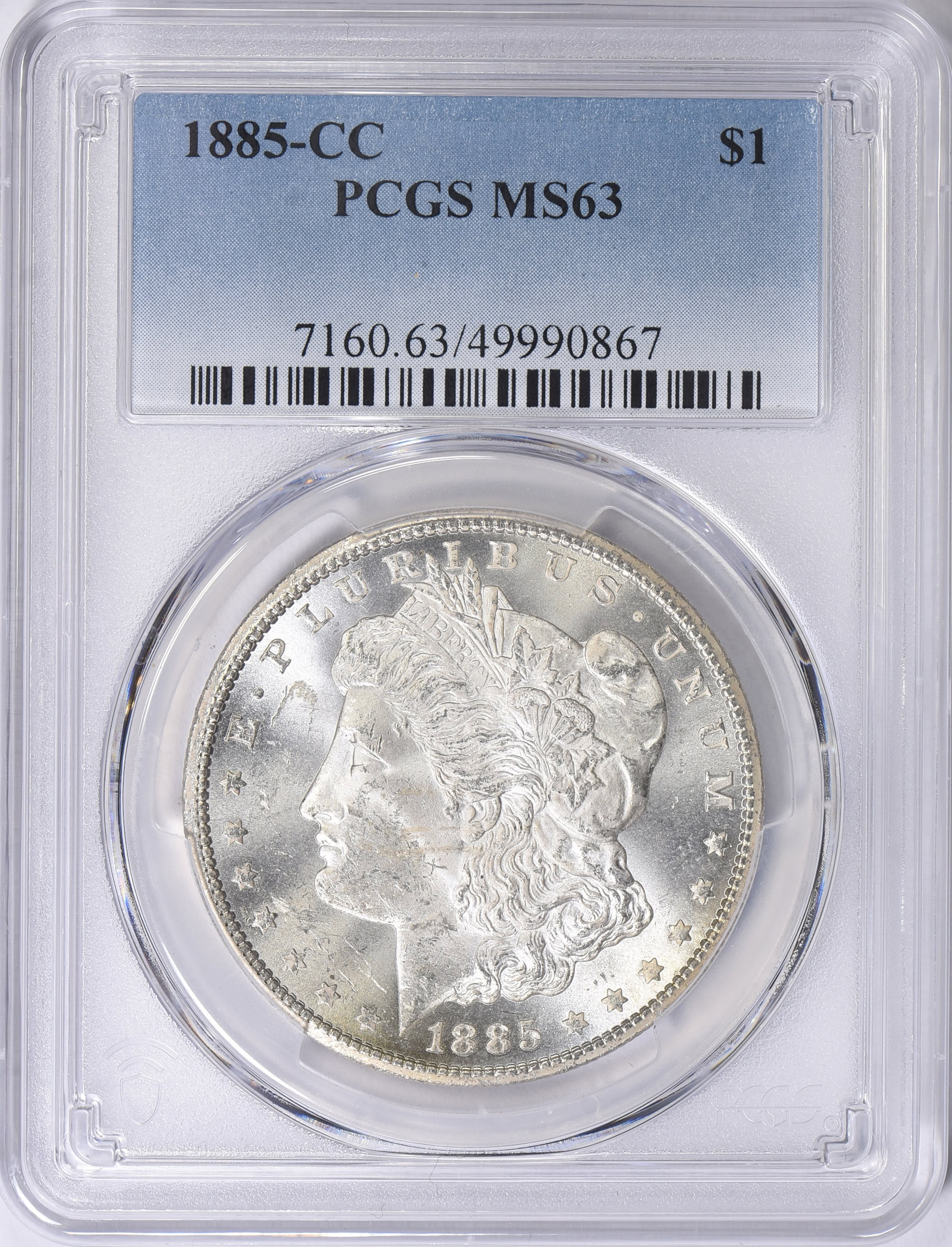 1885-CC Morgan Silver Dollar PCGS MS-63 (Item 1650184) | GreatCollections Coin Auctions