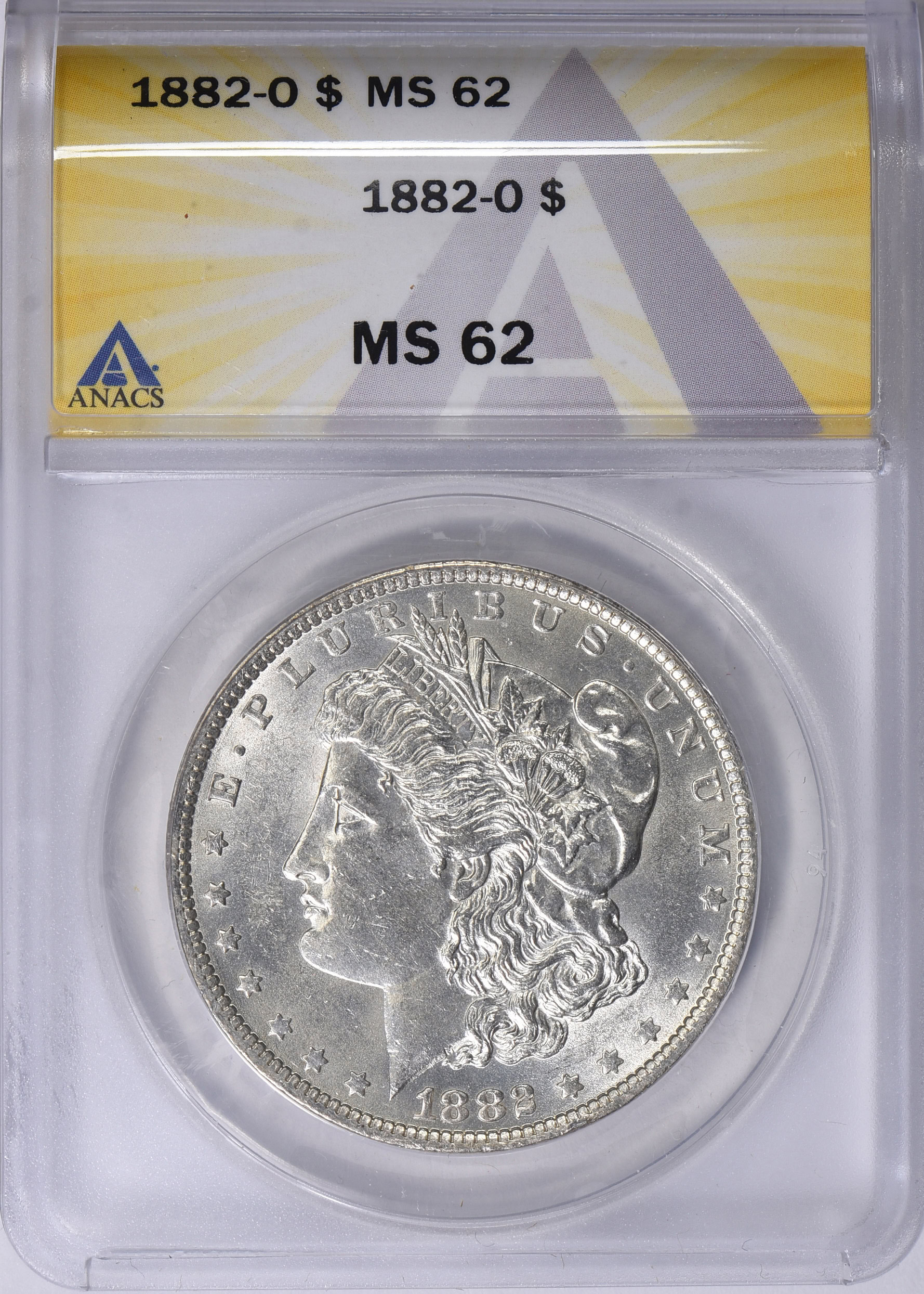 1882-O Morgan Silver Dollar ANACS MS-62 (Item 1650199) | GreatCollections Coin Auctions