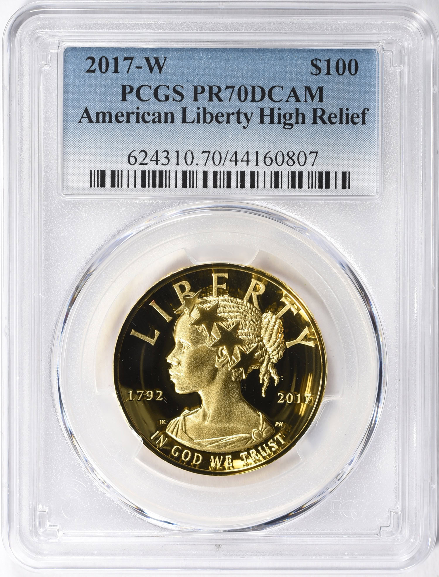 2017-W Gold $100 American Liberty High Relief 225th Anniversary U.S ...