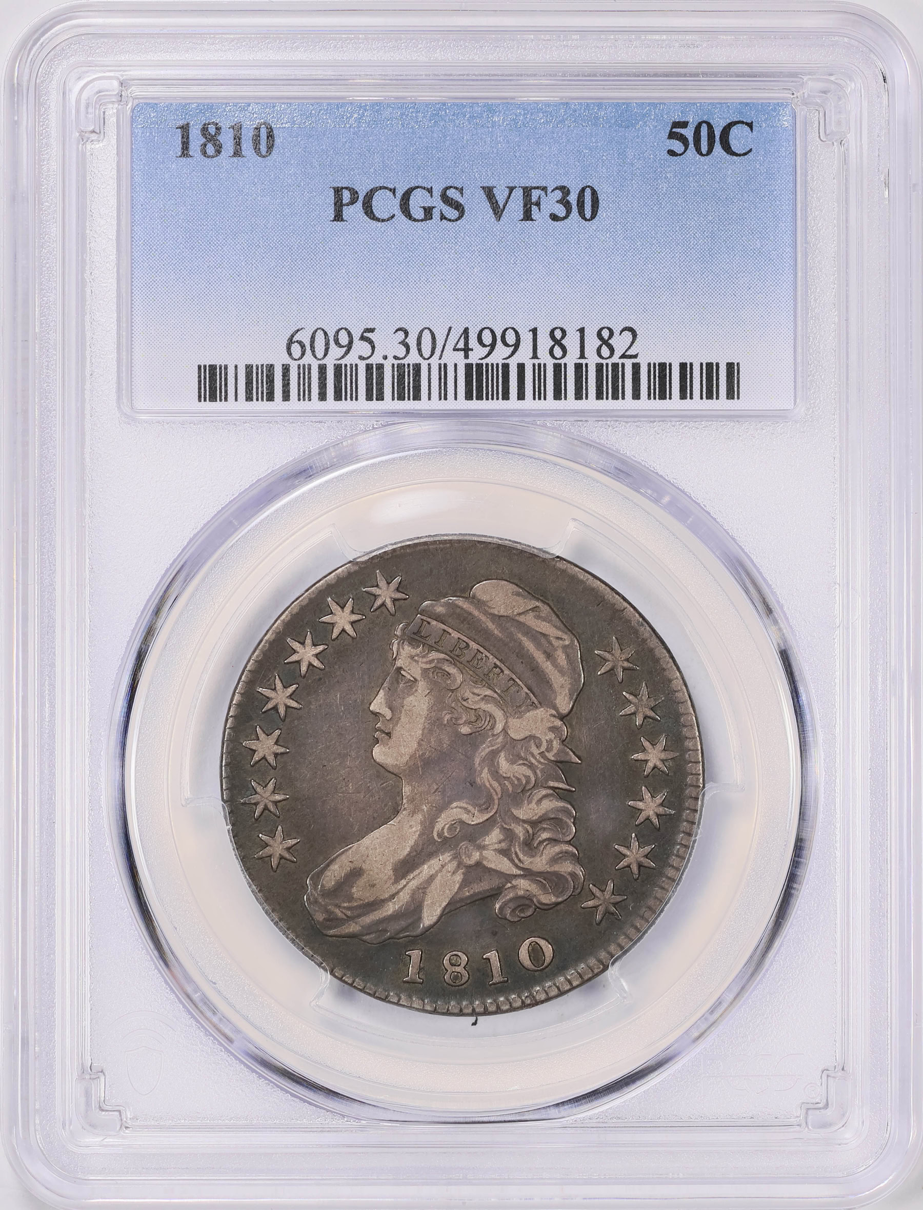 1810 Capped Bust Half Dollar PCGS VF-30 (Item 1650422) | GreatCollections Coin Auctions