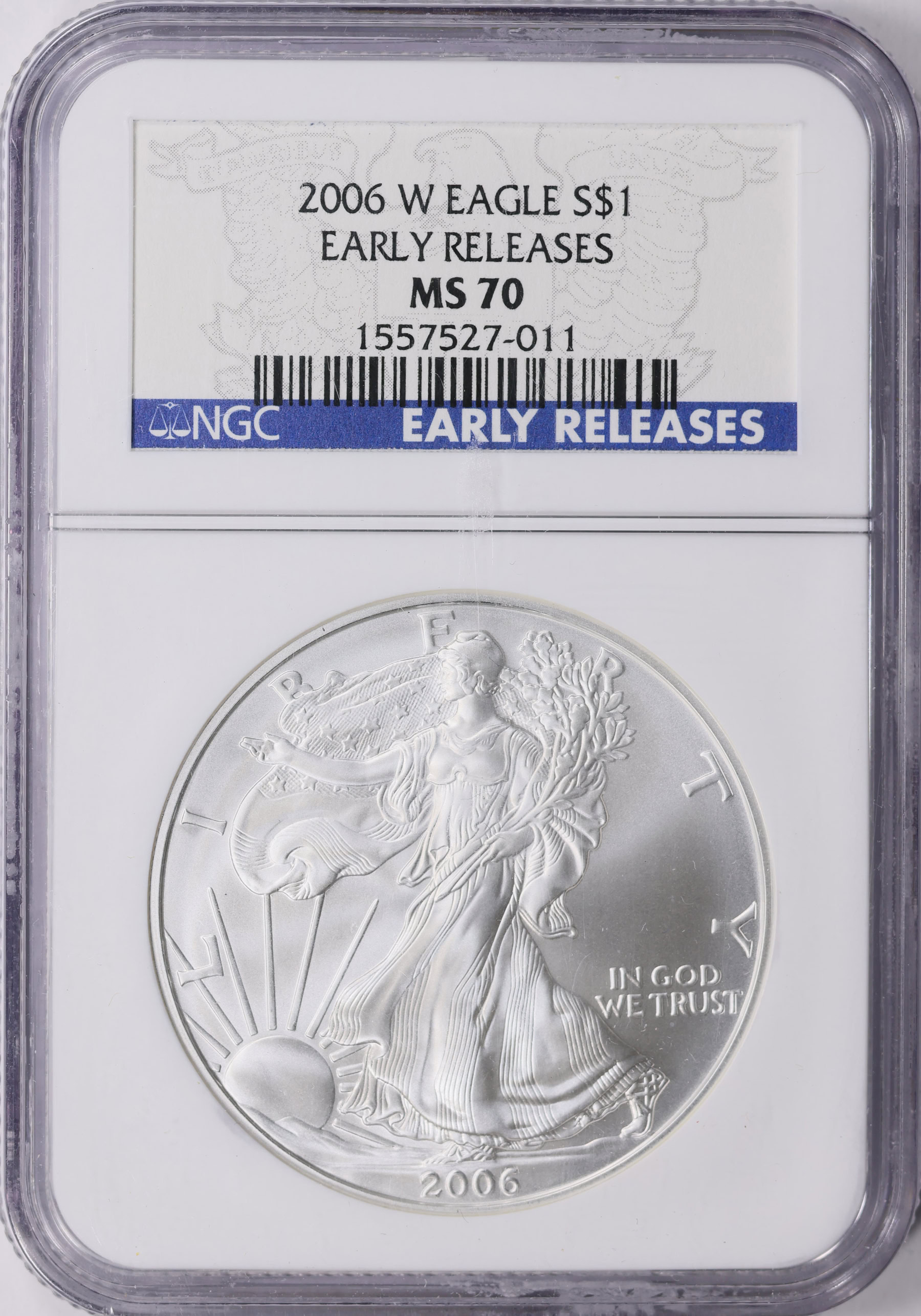 2006-W $1 Silver Eagle Early Releases NGC MS-70 (Item 1650471) | GreatCollections Coin Auctions