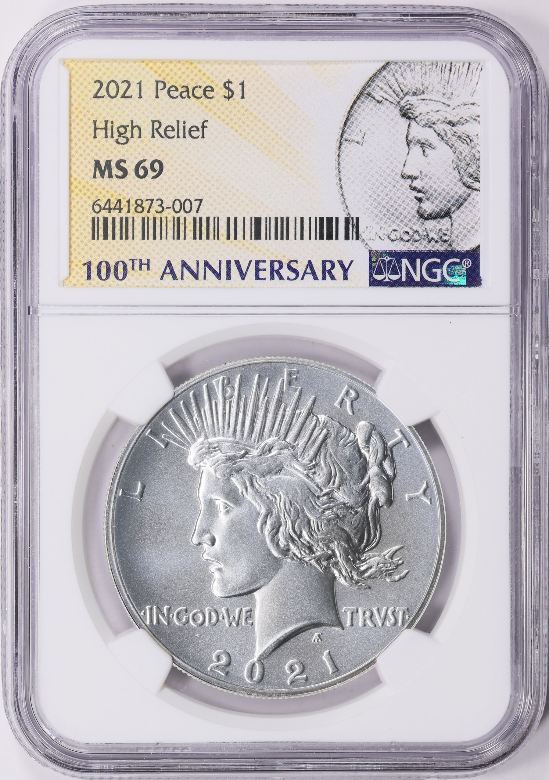 2021 Peace Silver Dollar 100th Anniversary NGC MS-69 (Peace 100th ...