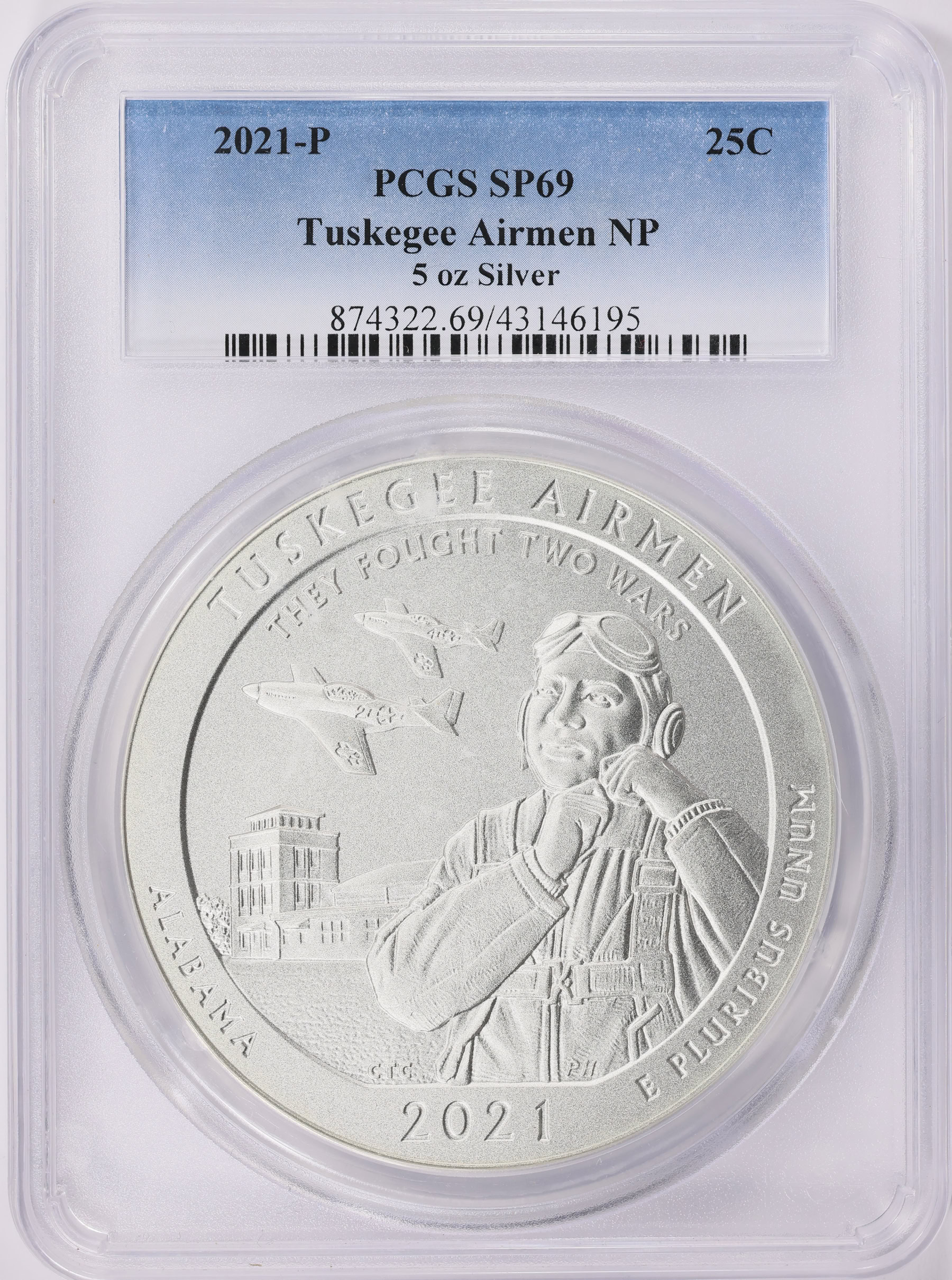 2021-P America the Beautiful 5 oz. Silver Quarter Tuskegee Airmen ...