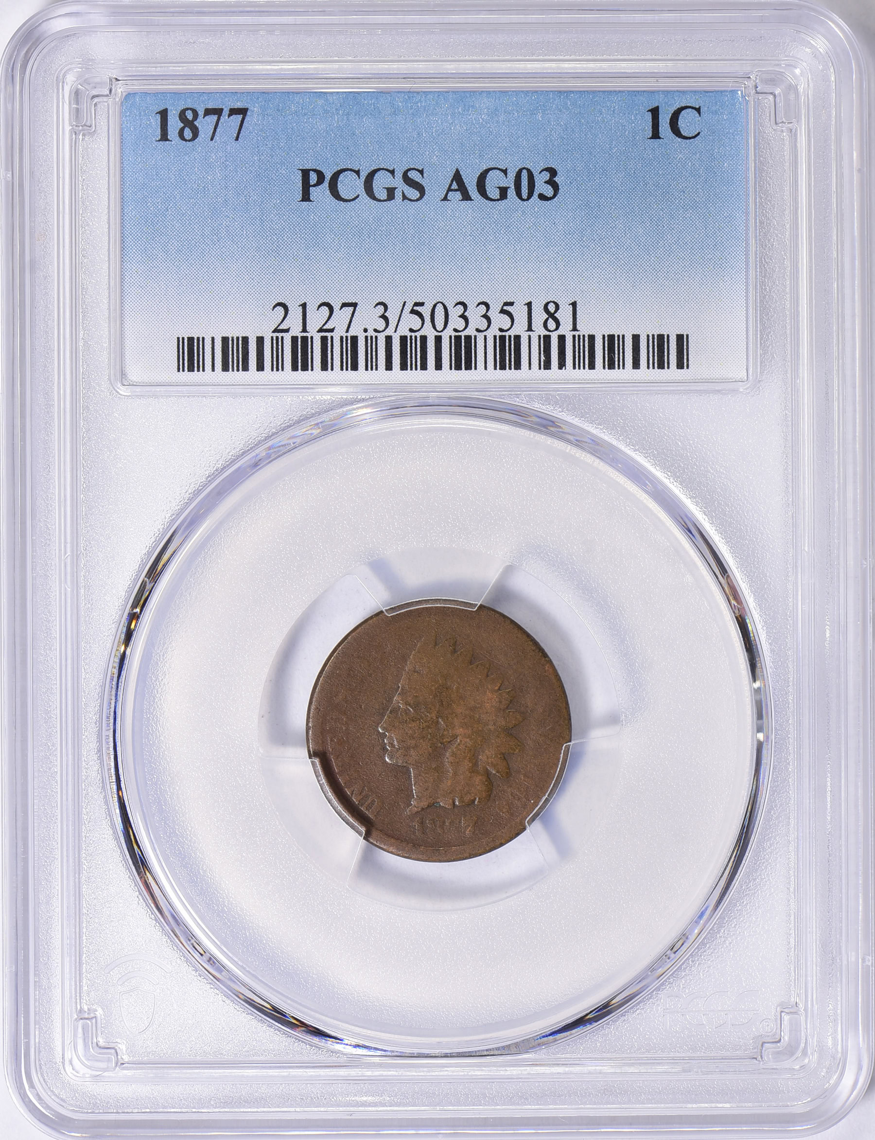 1877 Indian Cent PCGS AG-03 BN (Item 1650638) | GreatCollections Coin ...