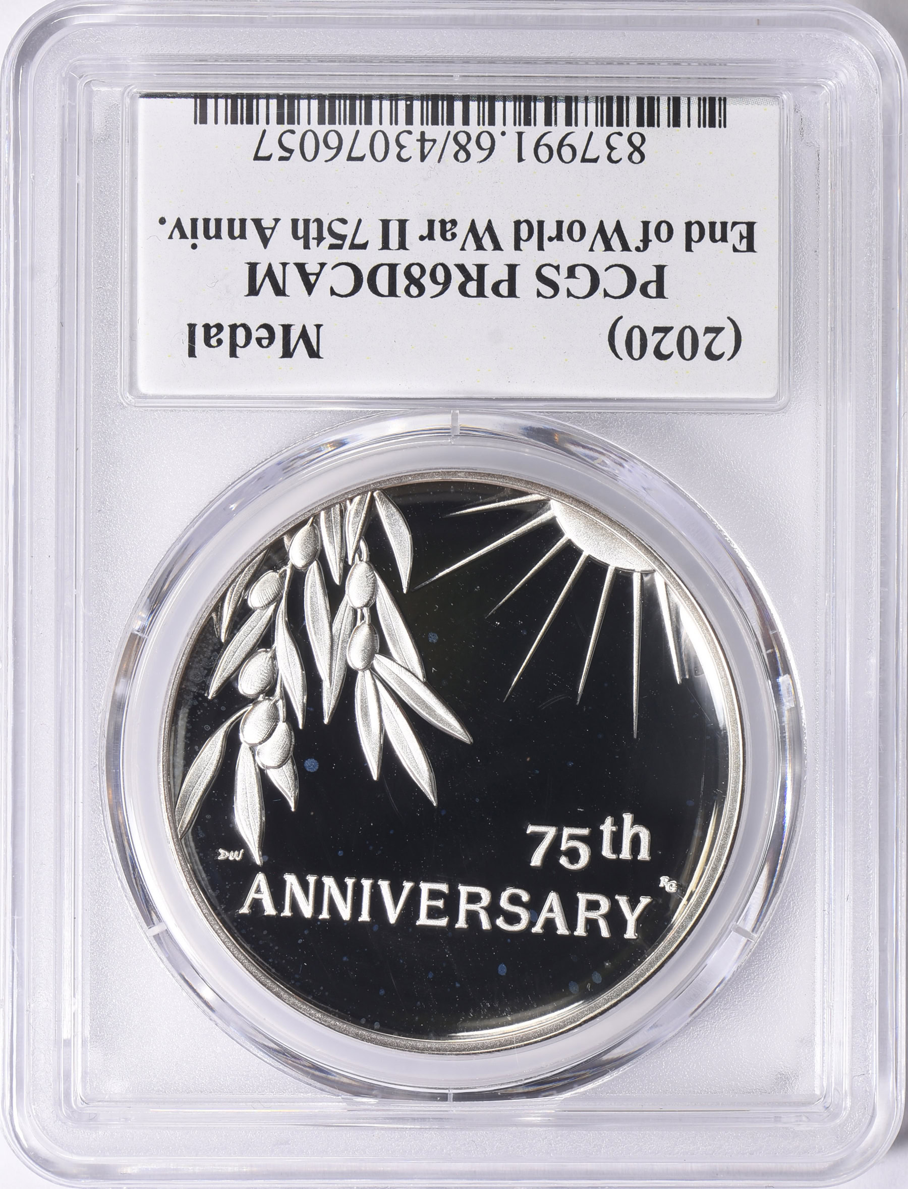 (2020) End of World War II 75th Anniversary Silver Medal PCGS Proof-68 ...
