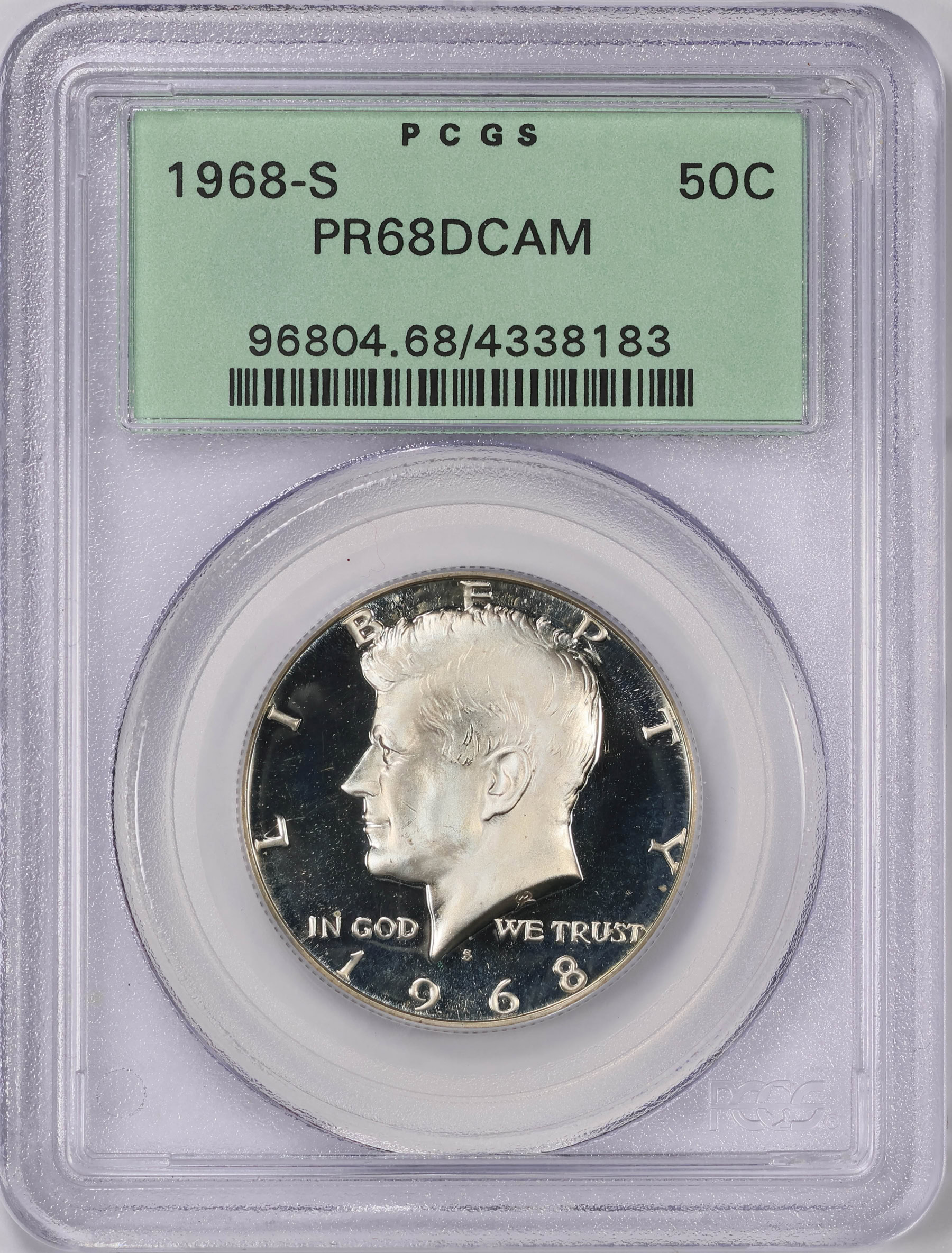 1968-S Kennedy Half Dollar PCGS Proof-68 DCAM OGH (Item 1650845 ...