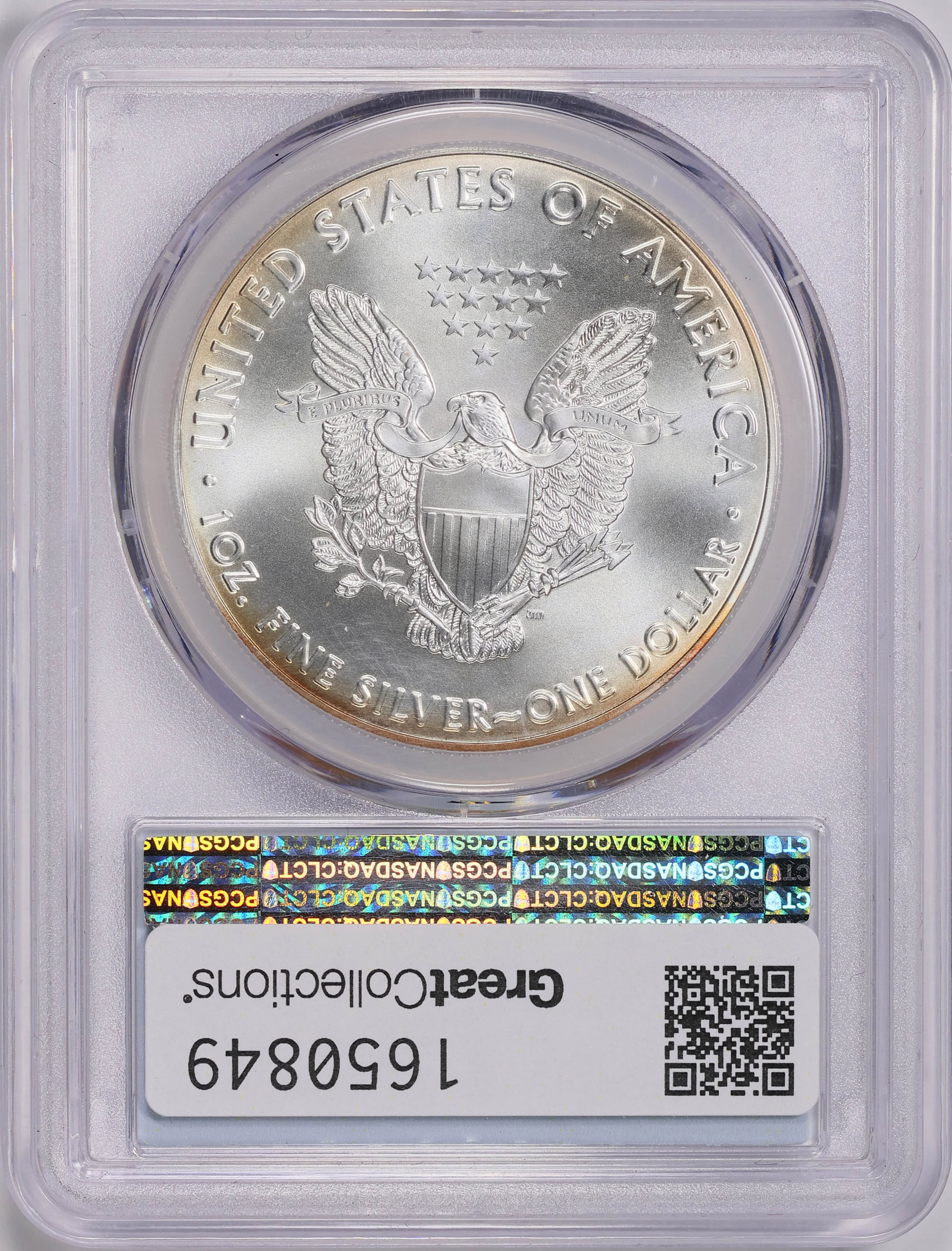 2016 $1 Silver Eagle First Strike 30th Anniversary PCGS MS-70 (Toned) (Item 1650849 ...