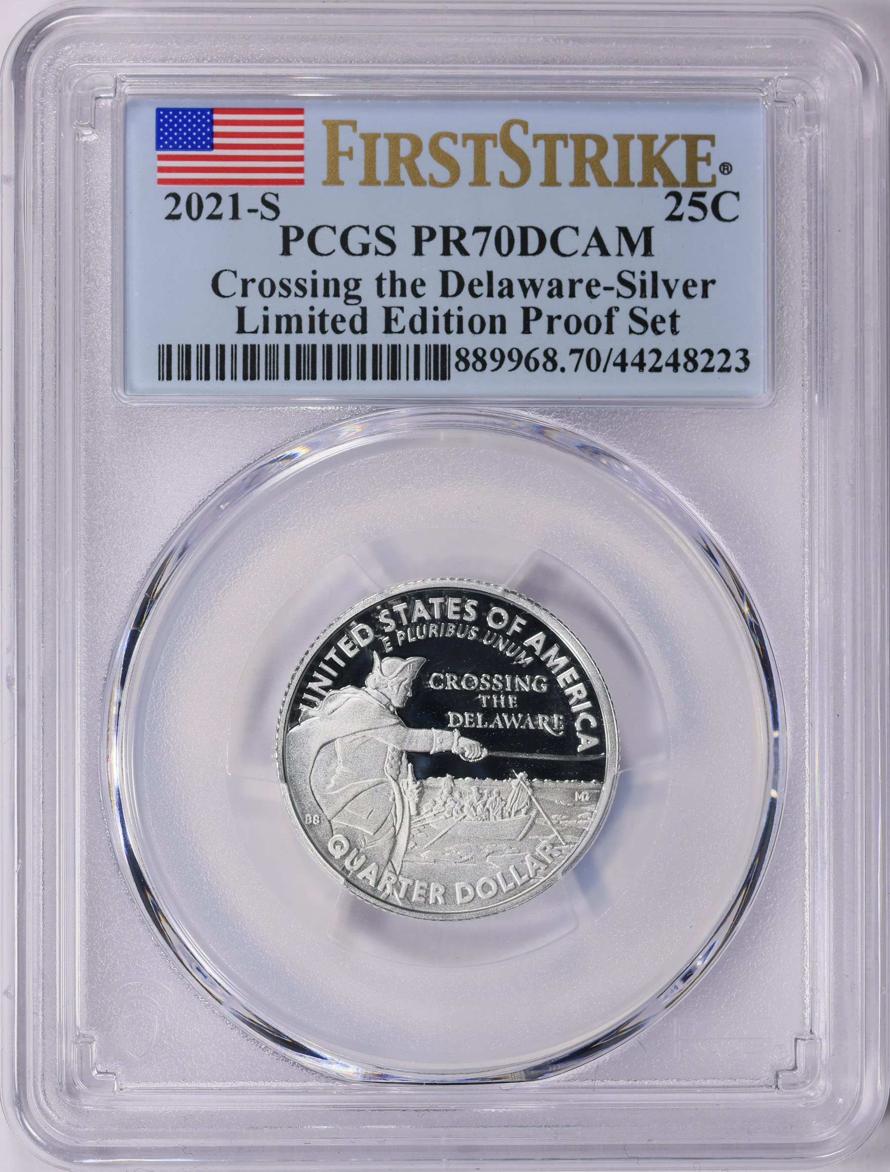 2021-S America the Beautiful Quarter Crossing the Delaware Silver (From ...