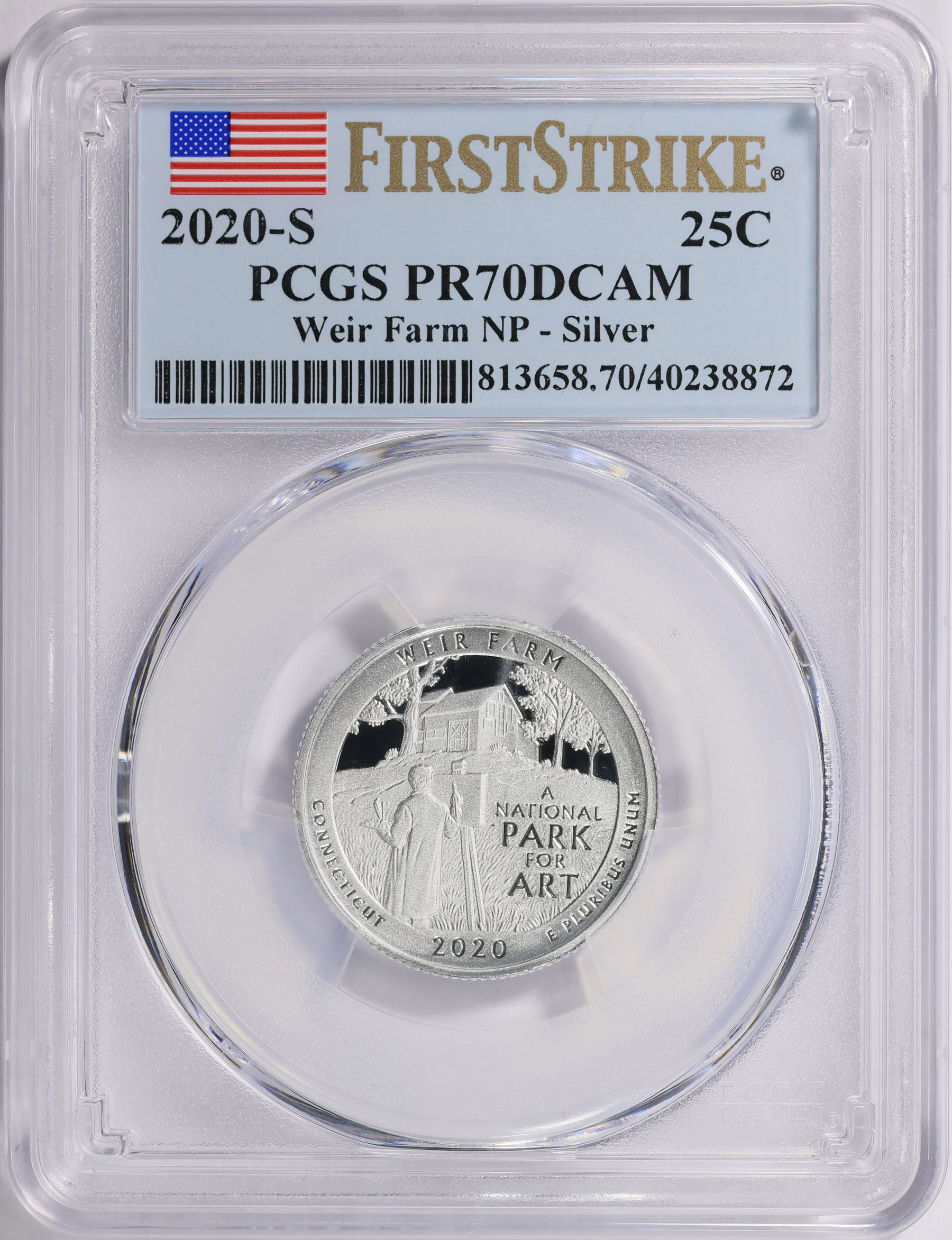 2020-S America the Beautiful Quarter Weir Farm Historic Site Silver ...