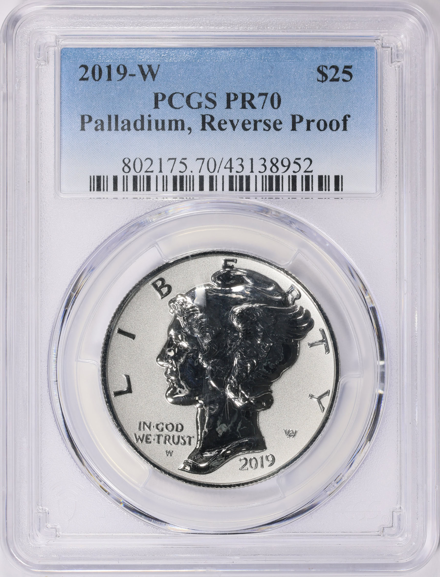 2019-W $25 American Liberty Palladium Reverse Proof PCGS Proof-70 (Item ...