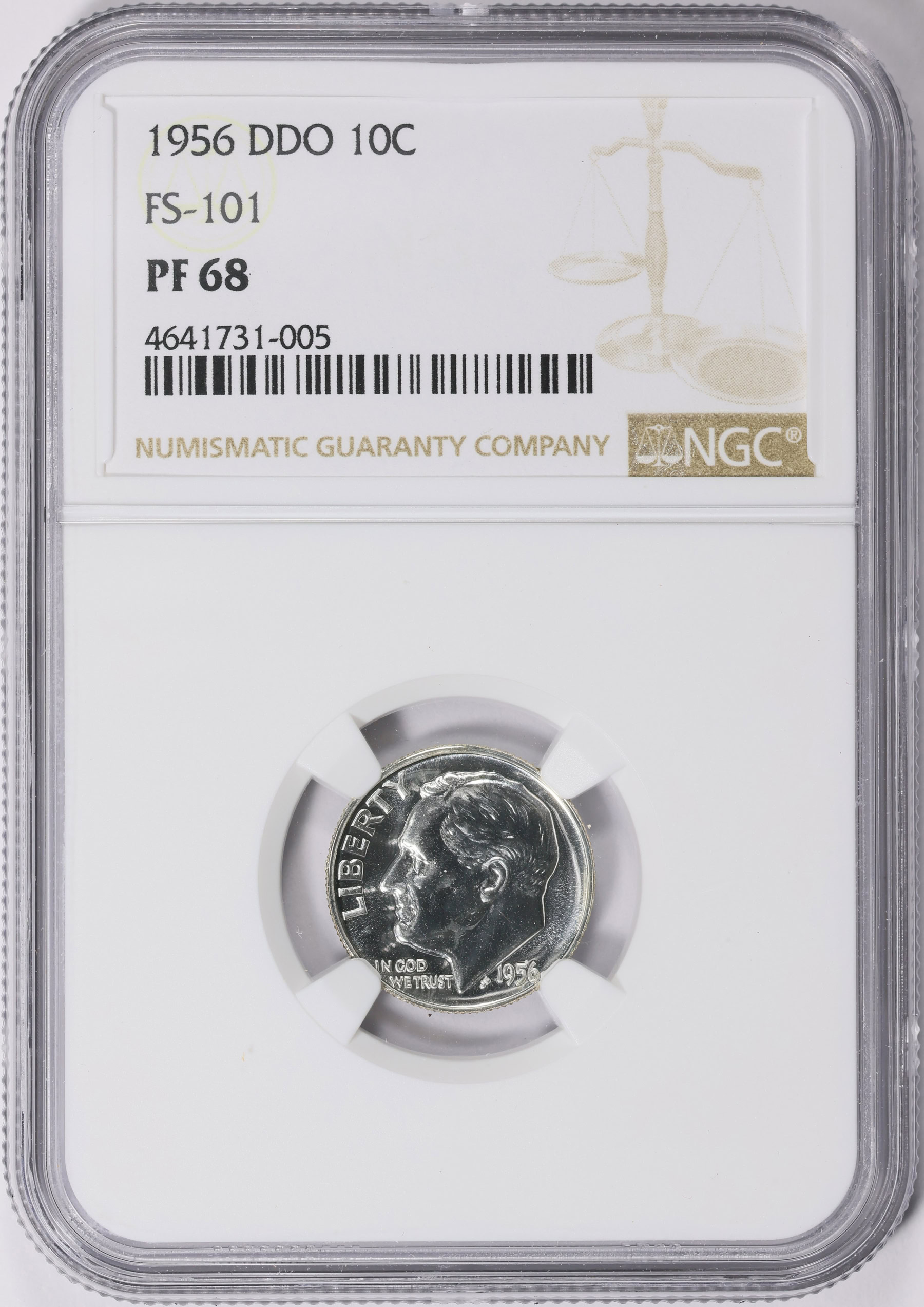 1956 Roosevelt Dime Doubled Die Obverse FS-101 NGC Proof-68 (Item ...